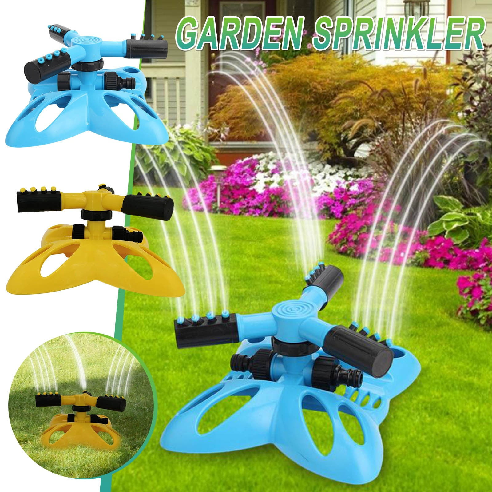 YZEGDCH Up to 65% off Garden Sprinkler Rotating Garden Oscillating Lawn ...