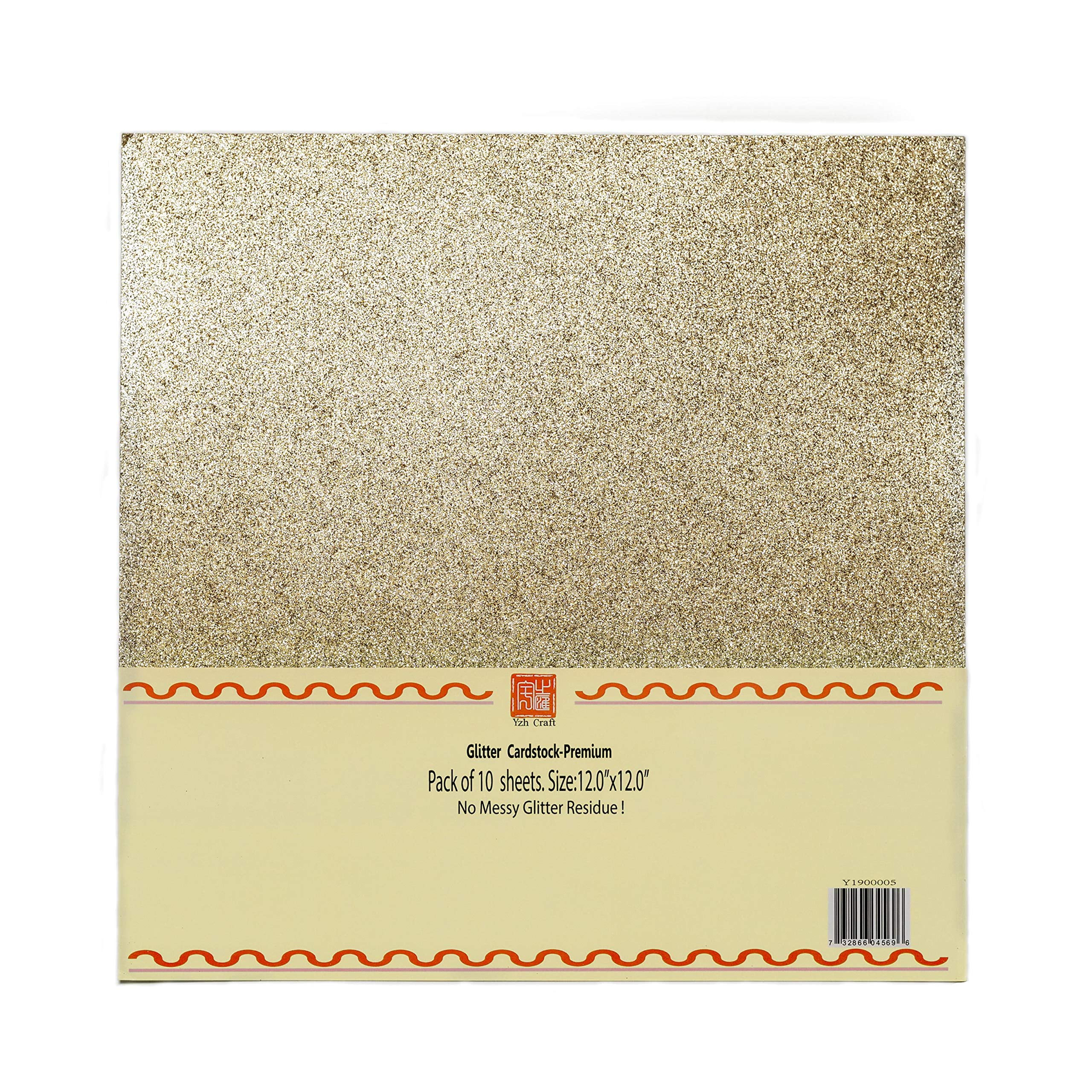 YZH Crafts Glitter Cardstock MMF7 Paper, No-Shed Shimmer Glitter Papers ...