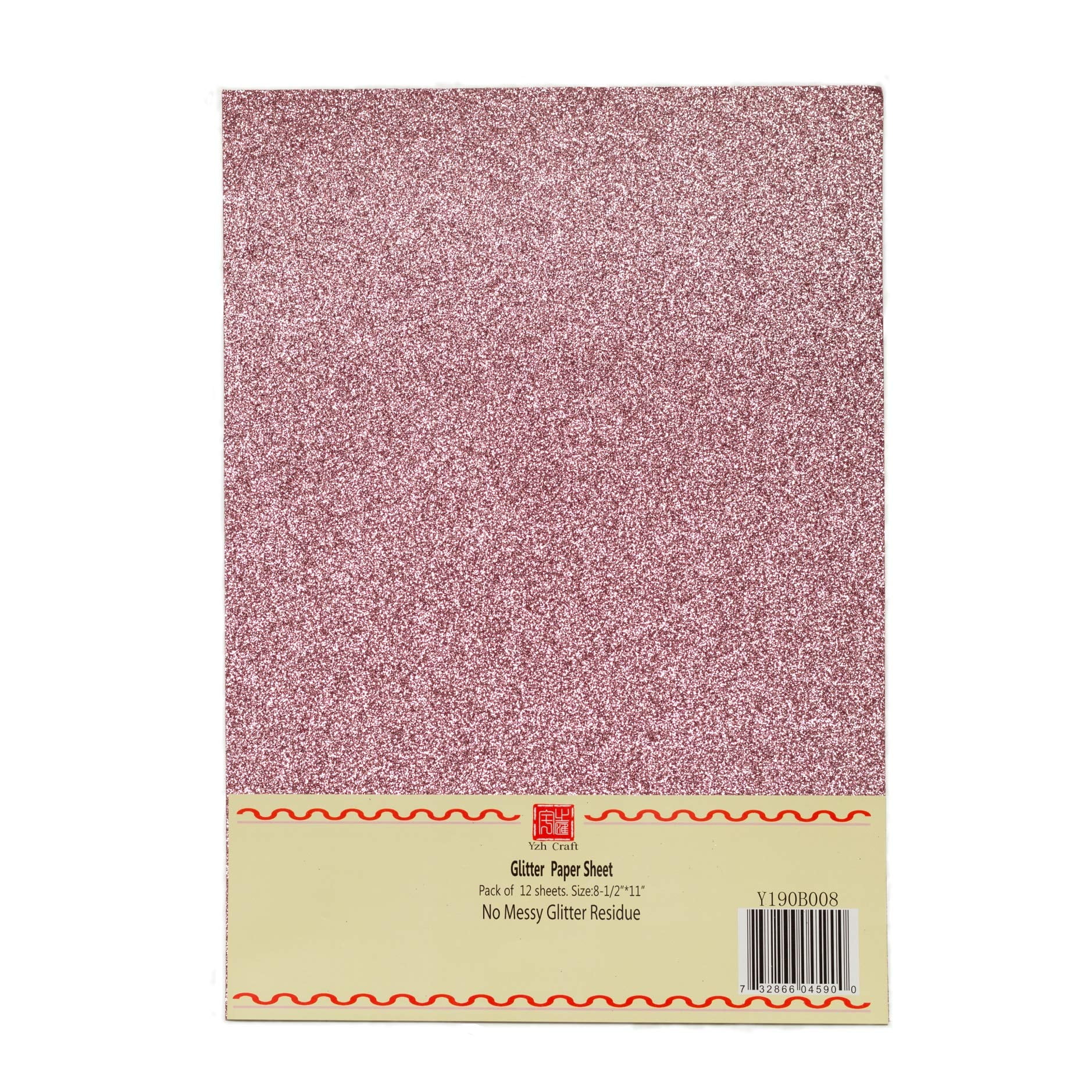 YZH Crafts Glitter Cardstock MMF7 Paper, No-Shed Shimmer Glitter Papers ...