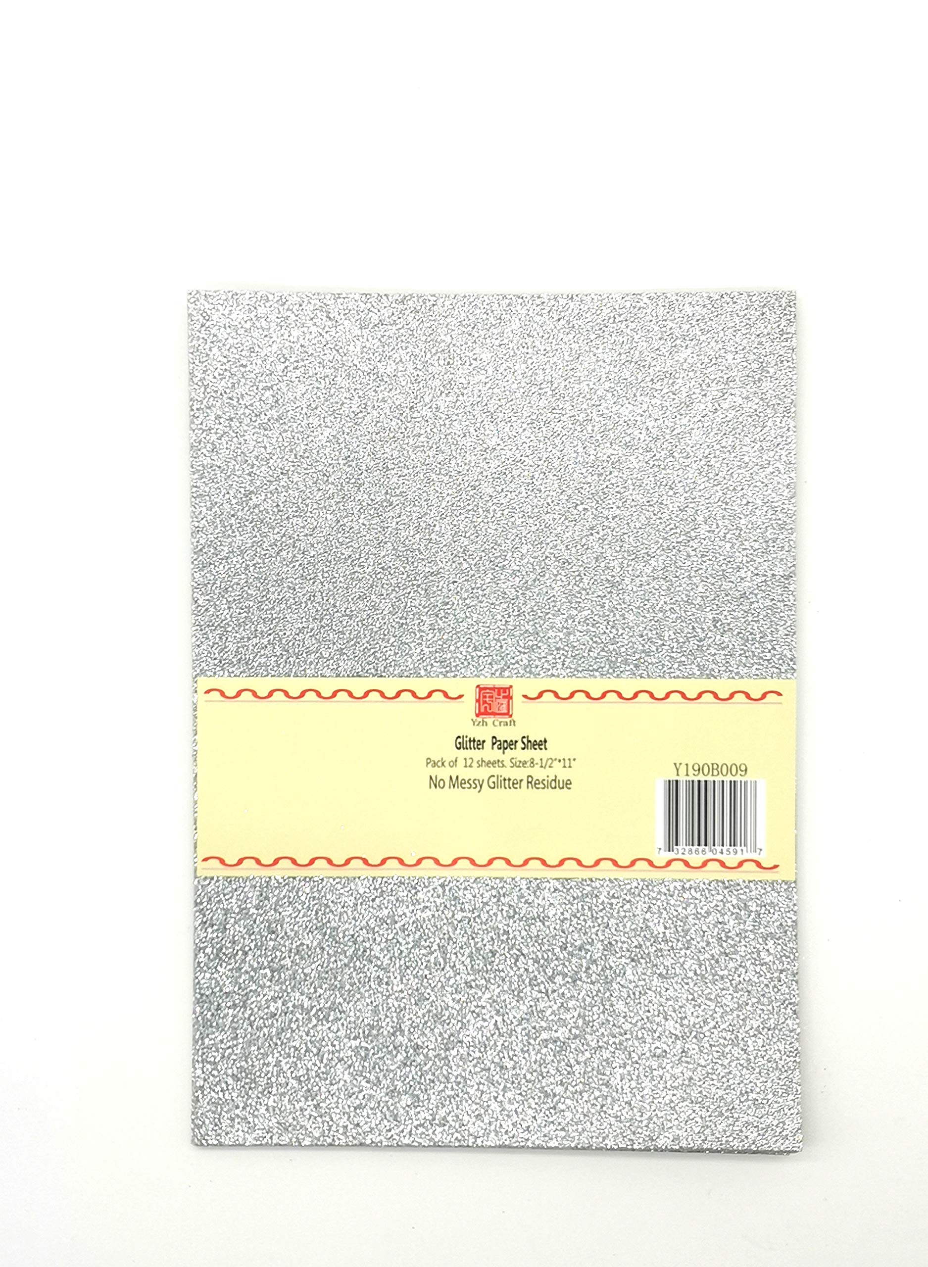 YZH Crafts Glitter Cardstock OIF8 Paper, No-Shed Shimmer Glitter Papers ...