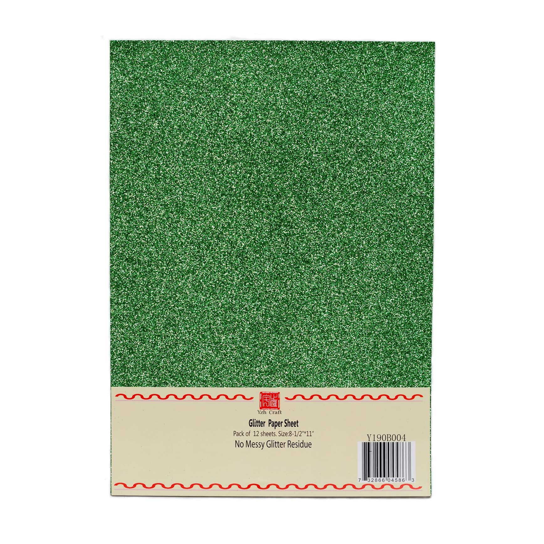 YZH Crafts Glitter Cardstock YPF5 Paper, No-Shed Shimmer Glitter Papers ...