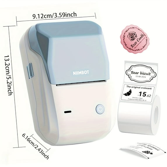 YZHENDEC B1 Label Maker with Tape, 2 Inch Wireless Connection Portable ...