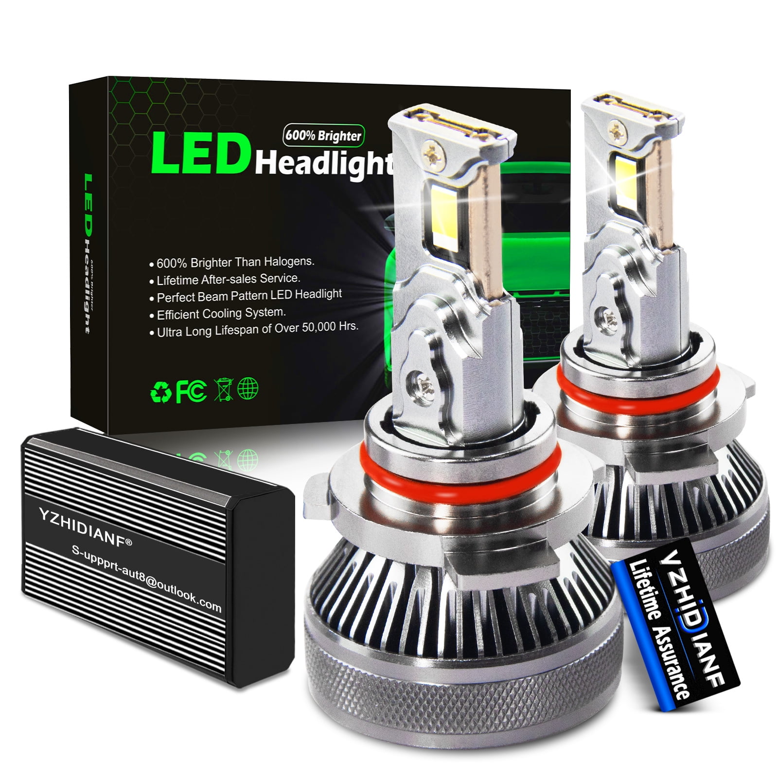 YZHIDIANF 2023 Upgraded 9012/ HIR2 LED Headlight Bulbs - 120W 22000 ...