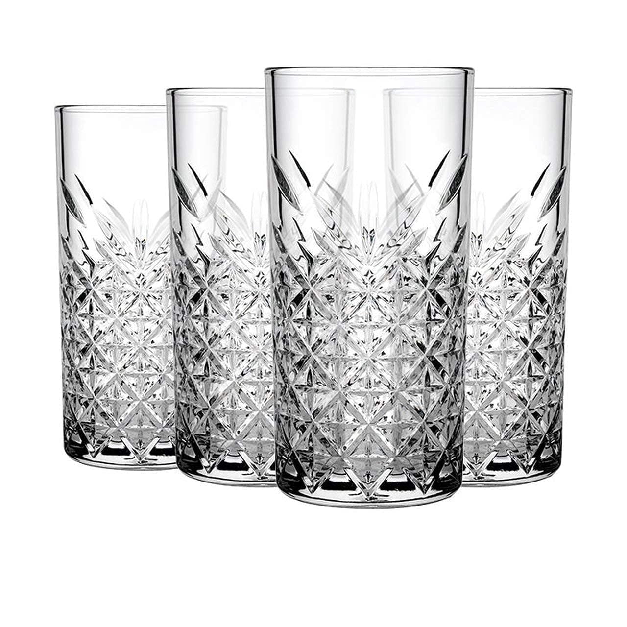 YZM YZMItalian Premium Clear Crystal Highball Glasses for Water Juice ...