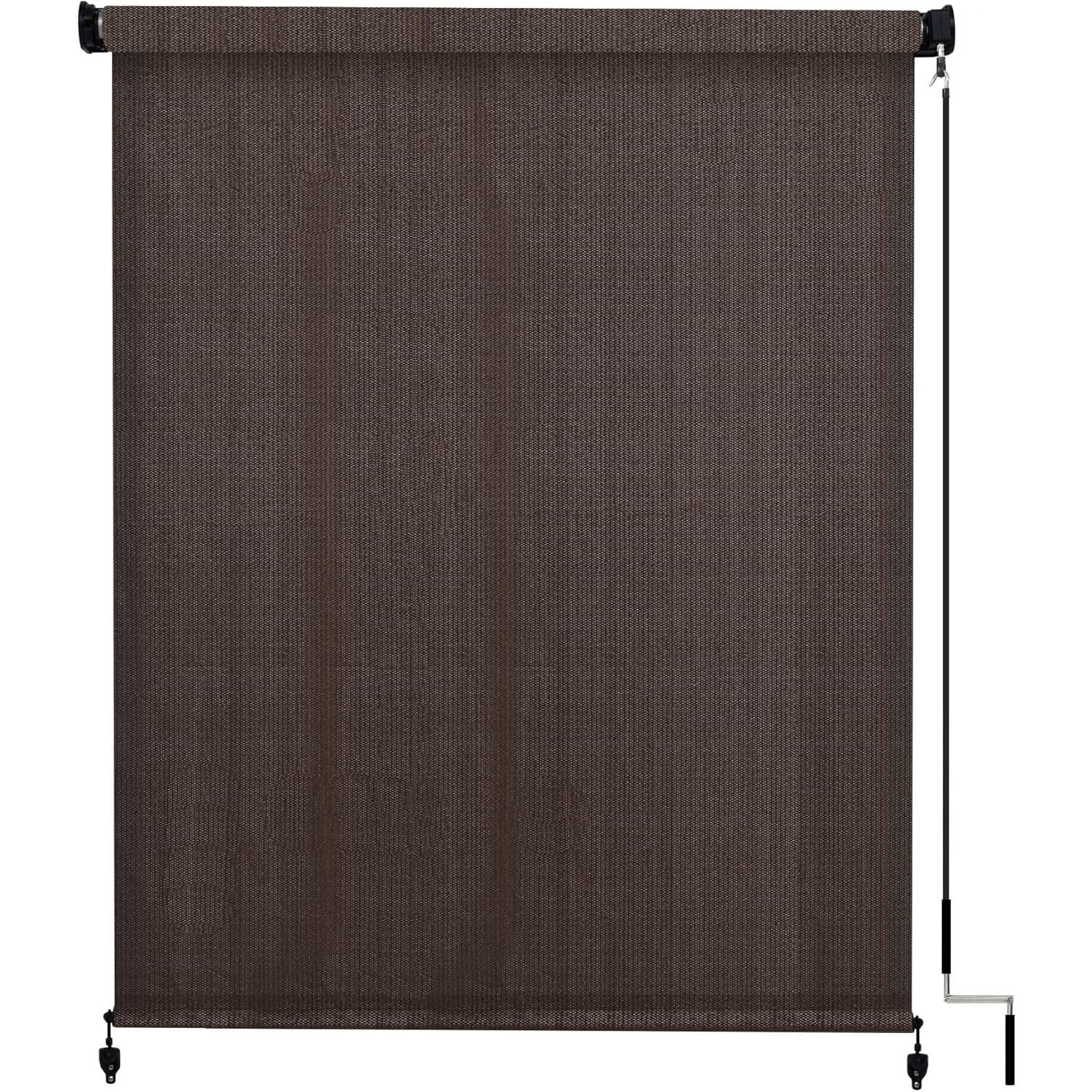 YZSP Outdoor Roller Shade Fabric for Porch Gazebo, Patio Cordless ...