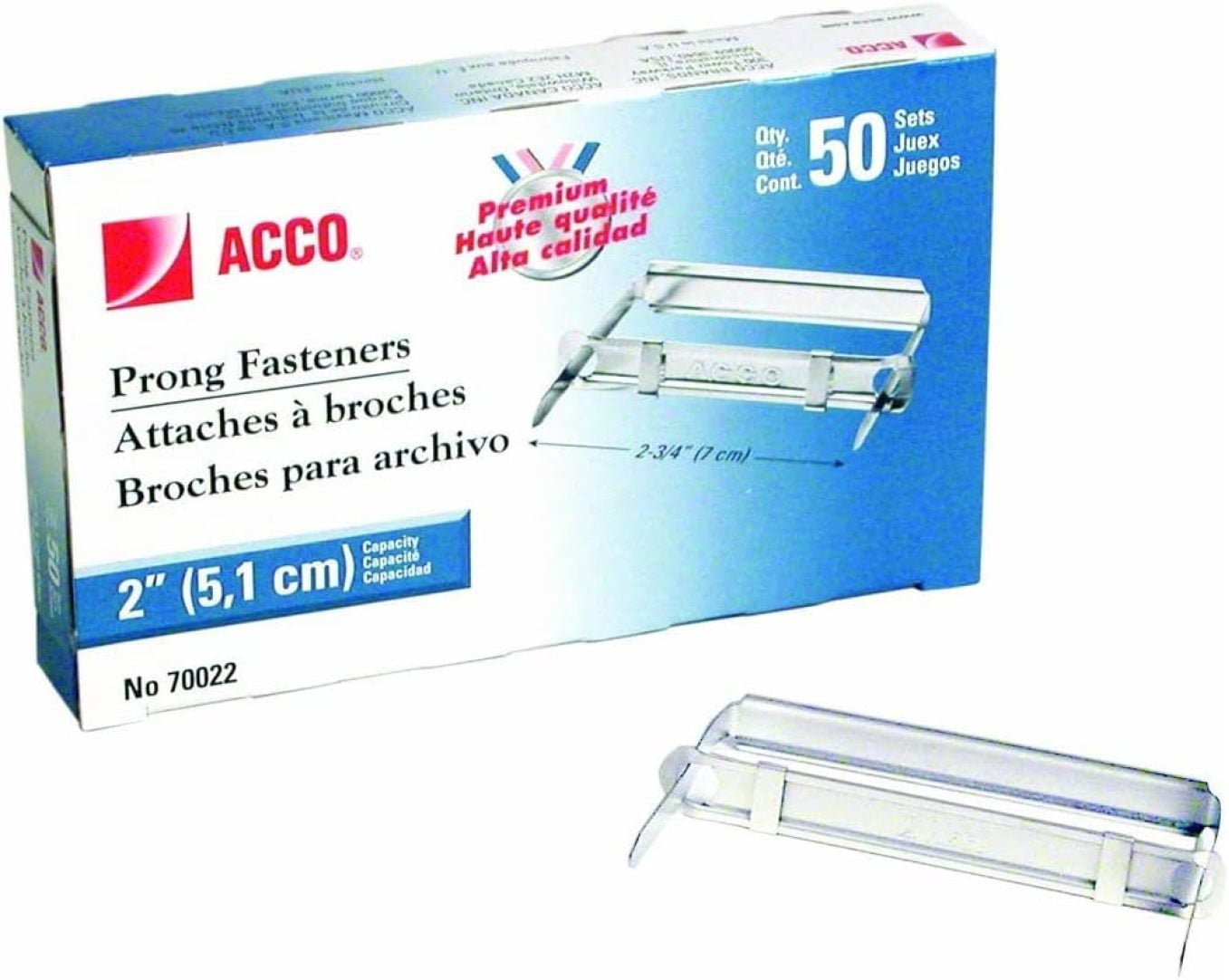 YZSP Premium Prong Fastener for Standard 2-Hole Punch, Complete Set, 2 ...