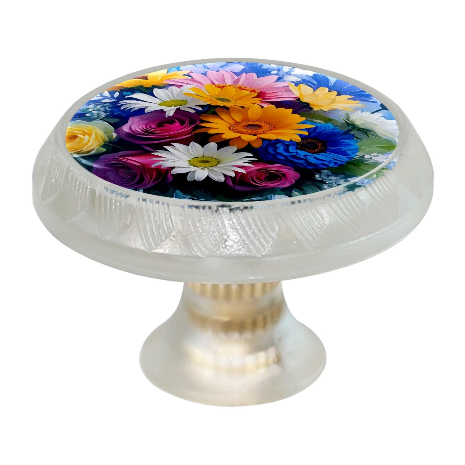 YZUOUZY Cabinet Handles,Drawer Pulls,with White Lace,Set of 4,Vintage ...