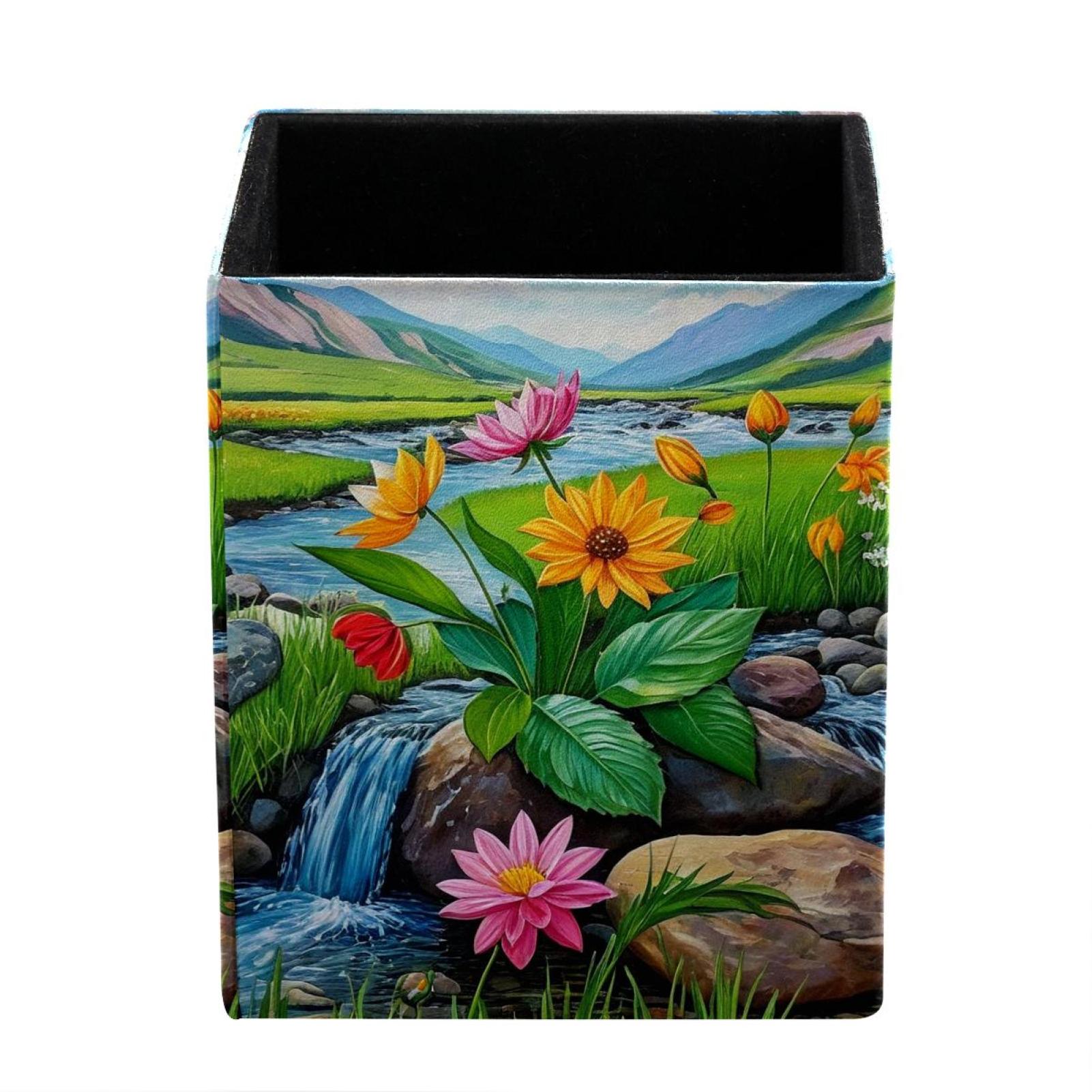 YZUOUZY'Leather Desk Organizer Desk Organizers and Accessories Makeup ...