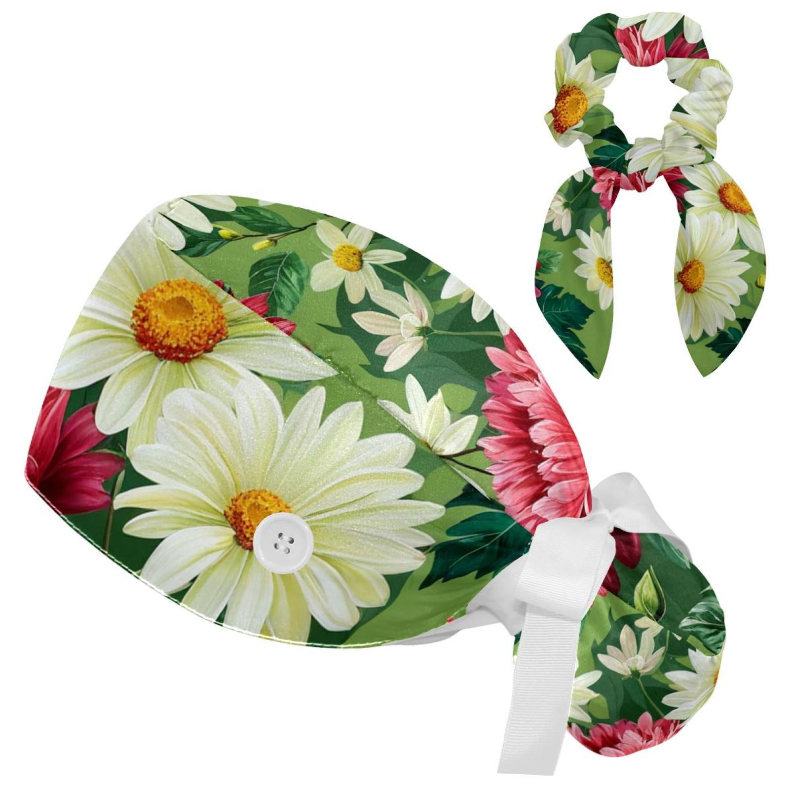 YZUOUZY Scrub Caps Women Scrub Cap Men Surgical Cap Orchid Peony ...