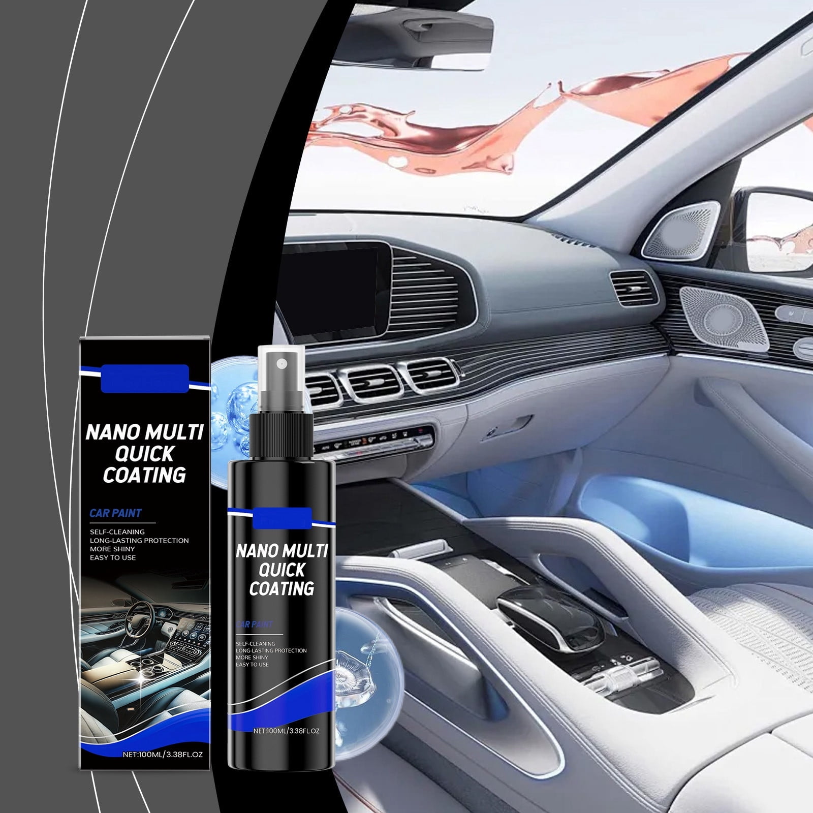 YZWEI Auto Interior Cleaner, Vehicle Interior Cleaner, Inside Car ...