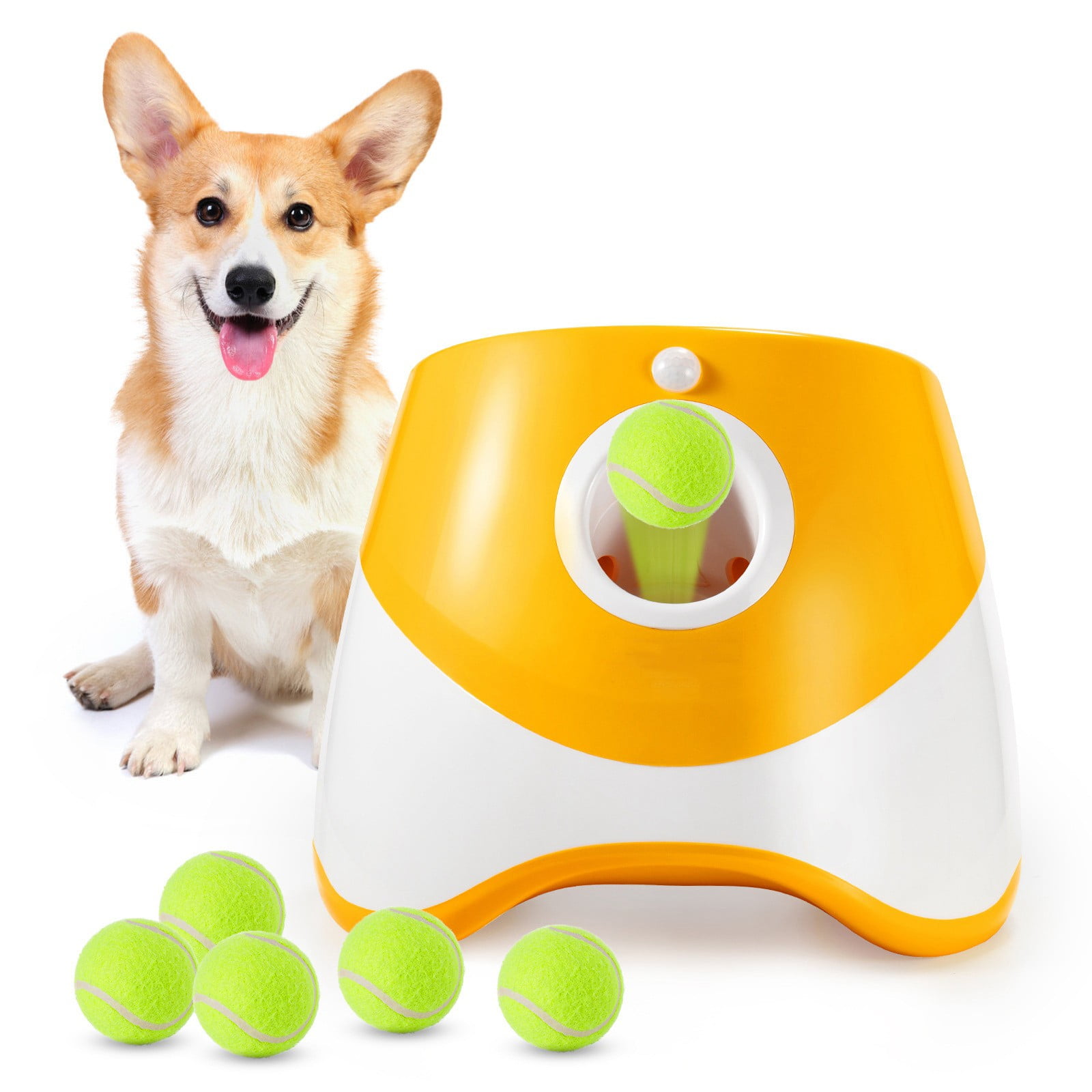 YZWEI Automatic Dog Ball Launcher - Fetch Machine - Auto Ball Thrower ...