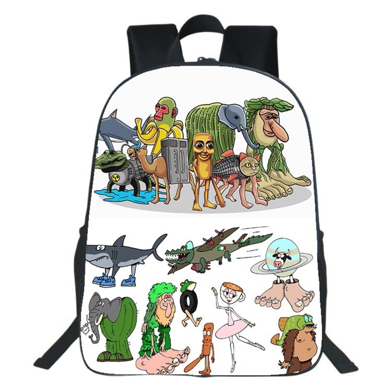 YZWEI Backpacks for High School, Italian Brainrot / Ai Italian Animals ...
