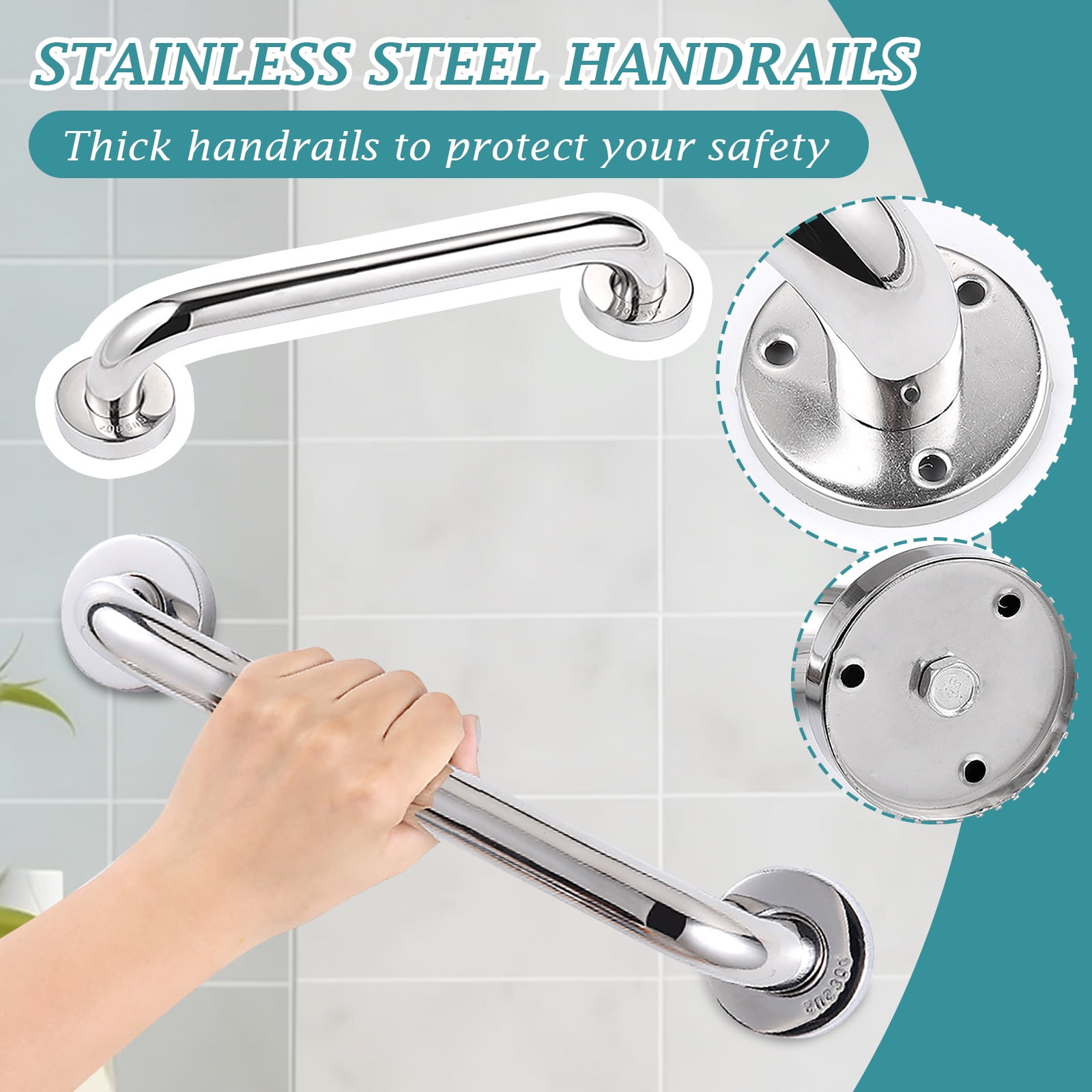 YZWEI Bathroom Grab Bar, Shower Grab Bar, Bathroom Safety Bars for ...