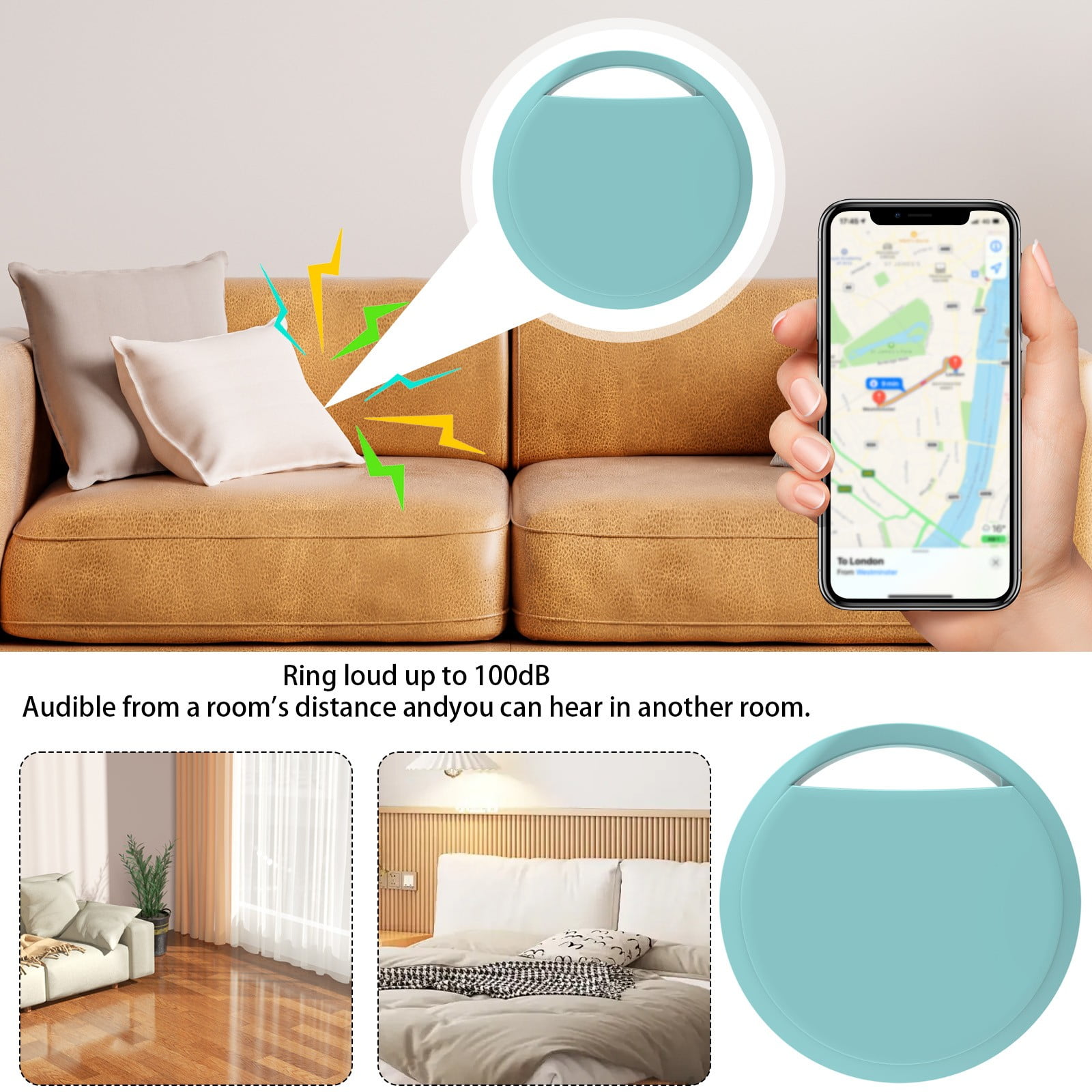 YZWEI Bluetooth Pet Smart Tracker with App, Portable Anti-Lost Locator ...