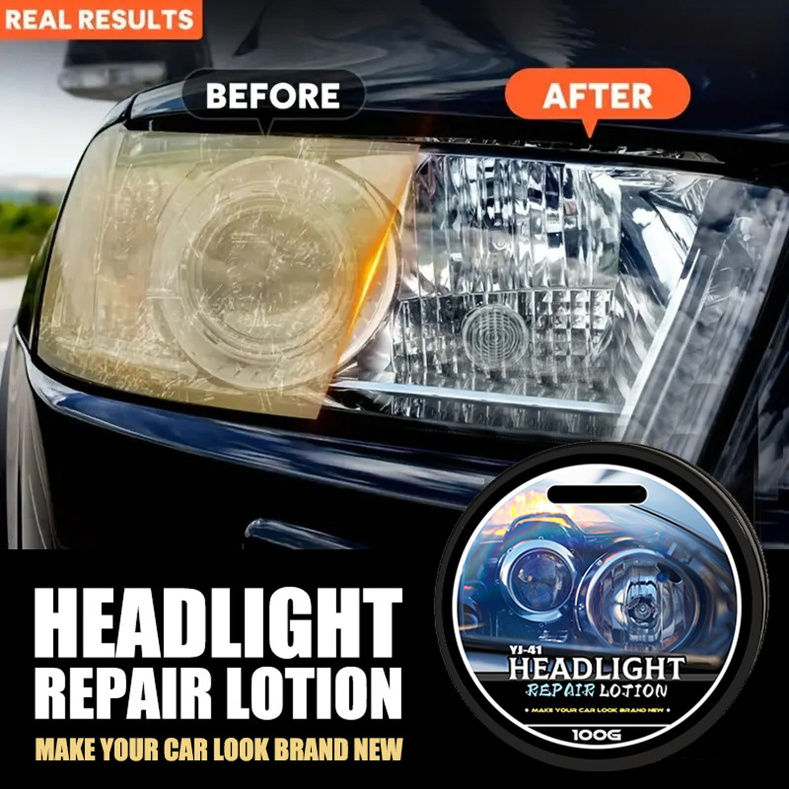 YZWEI Car Headlight Cleaner - Best Headlight Restorer - Headlight Lens ...