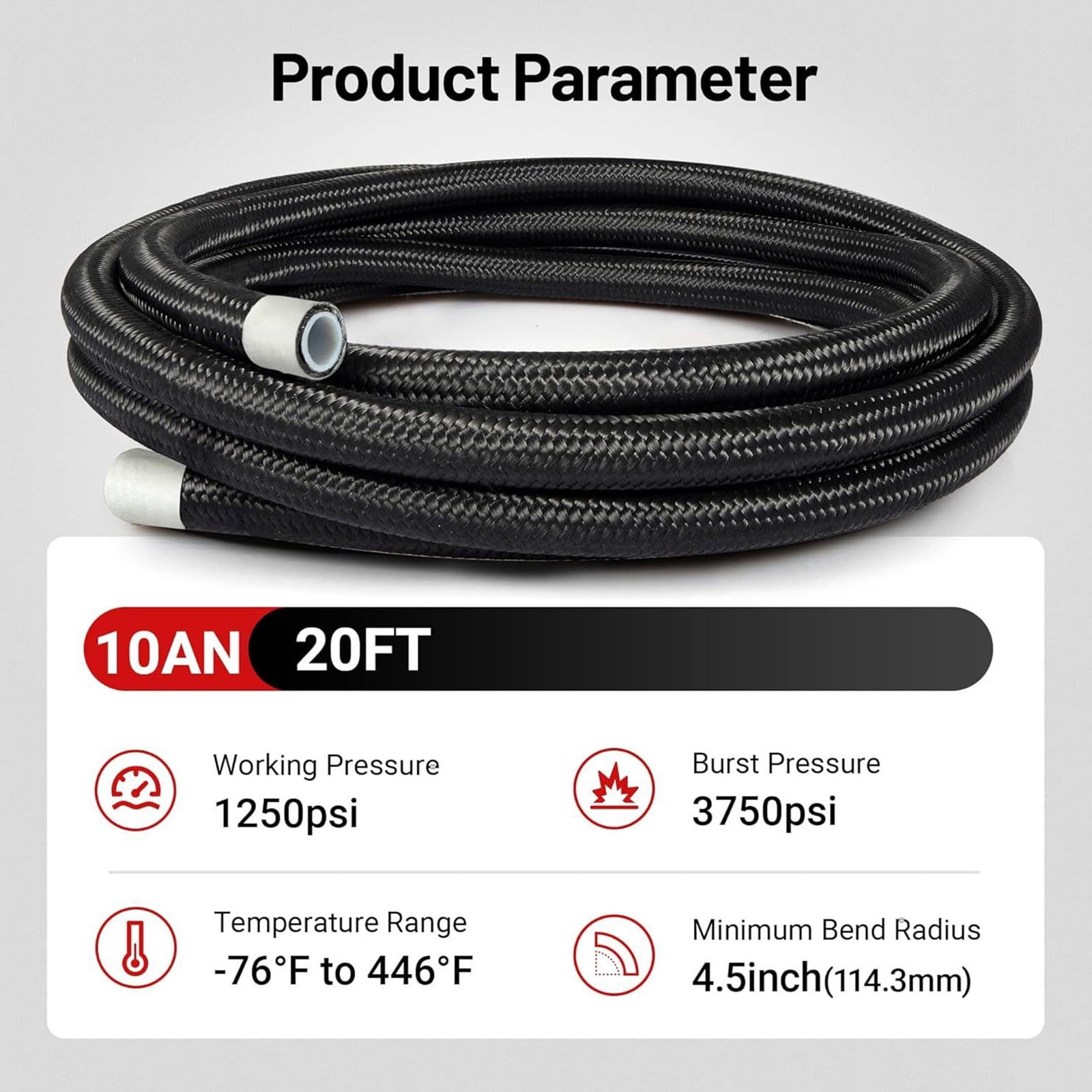 YZWEI Car Modification Oil Cooler Oil Pipe Nylon Fuel Pipe Stainless ...