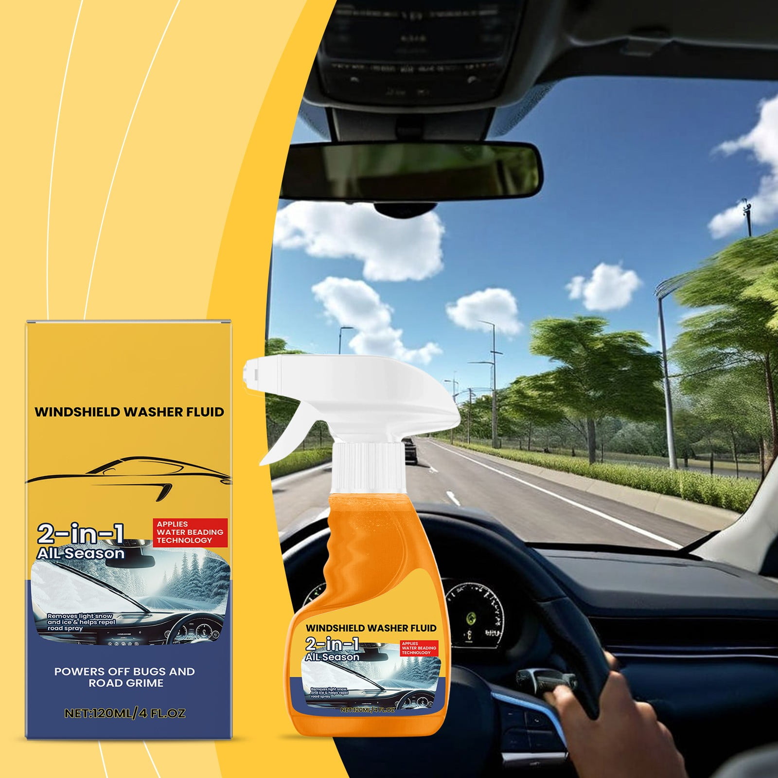 YZWEI Car Window Rain Repellent, Car Window Cleaner, Car Windshield ...