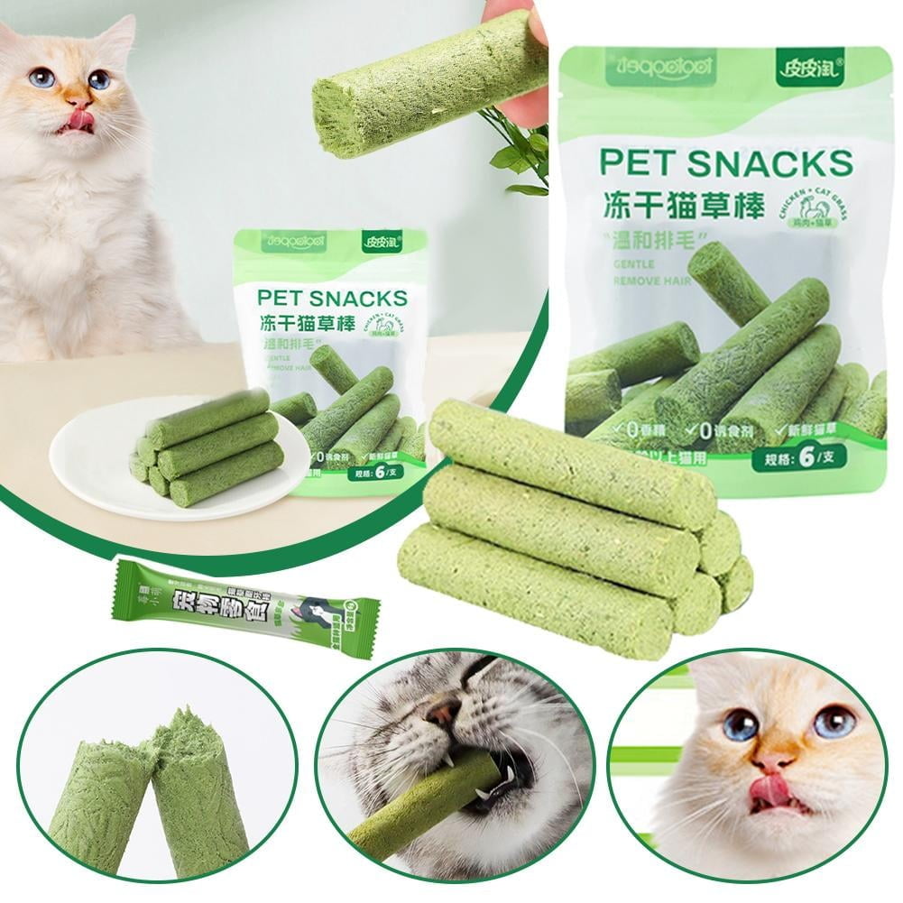 YZWEI Cat Grass Teething Sticks for Indoor Cats, Cat Grass Treats ...
