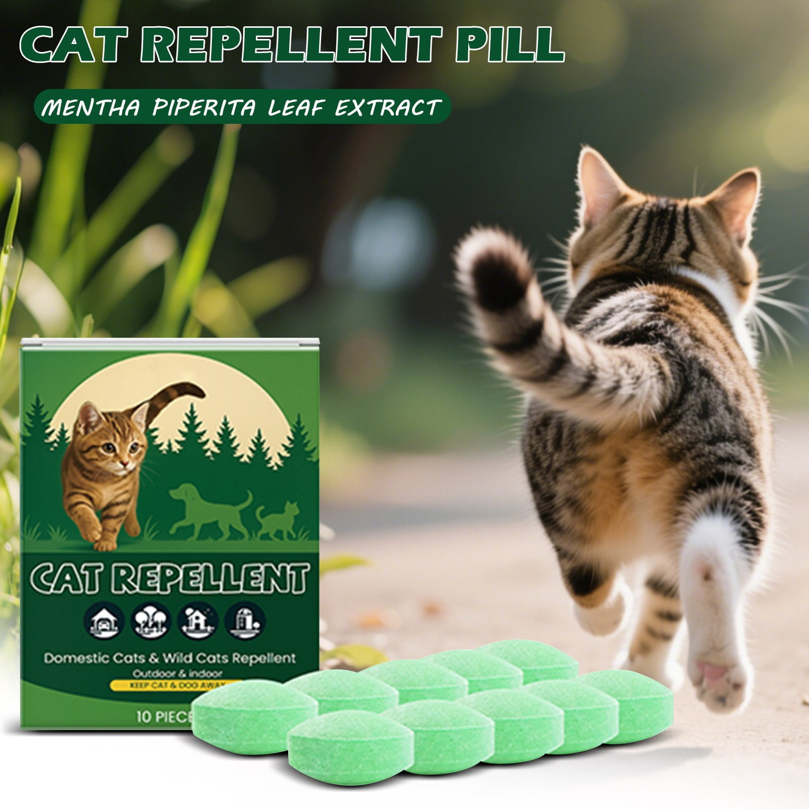 YZWEI Cat Repellent For Gardens, Cat Repellent Indoor, Cat Repellent ...