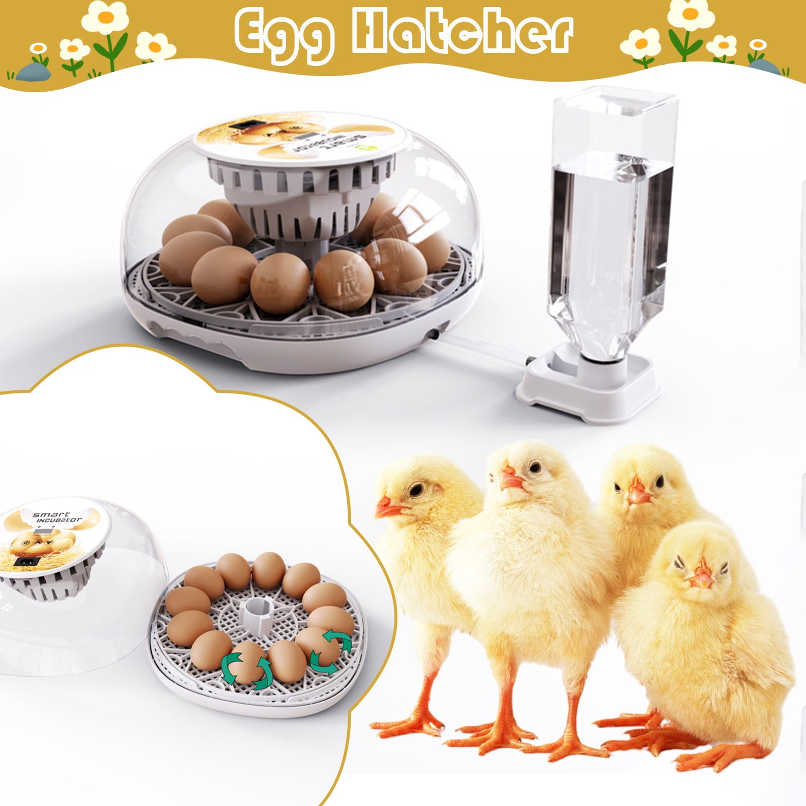 YZWEI Chicken Incubator, Egg Hatching Incubator, Egg Incubators for ...