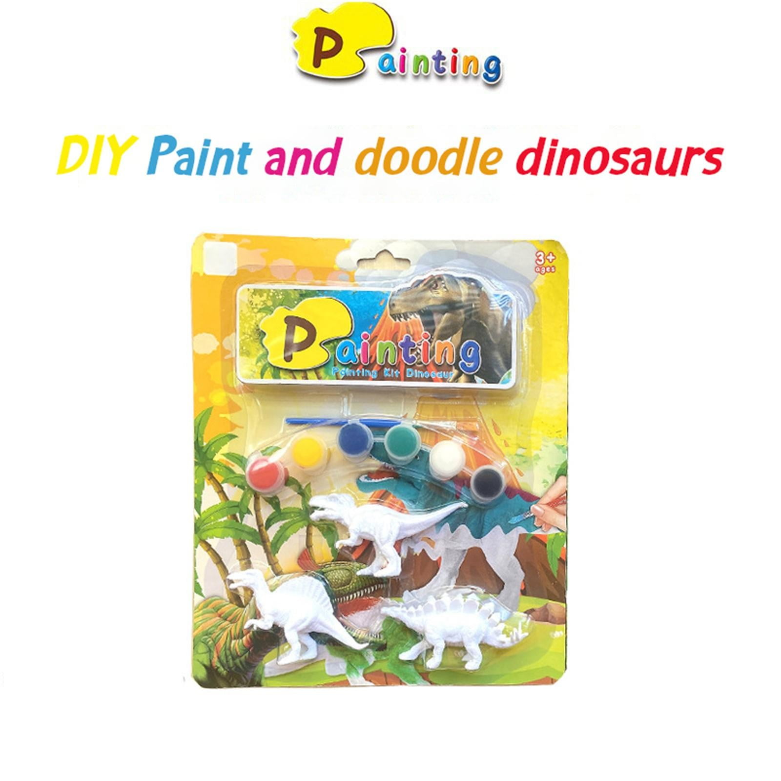 YZWEI Dinosaur Painting Kit - Paint Your Own Dinosaur - Dinosaur Crafts ...