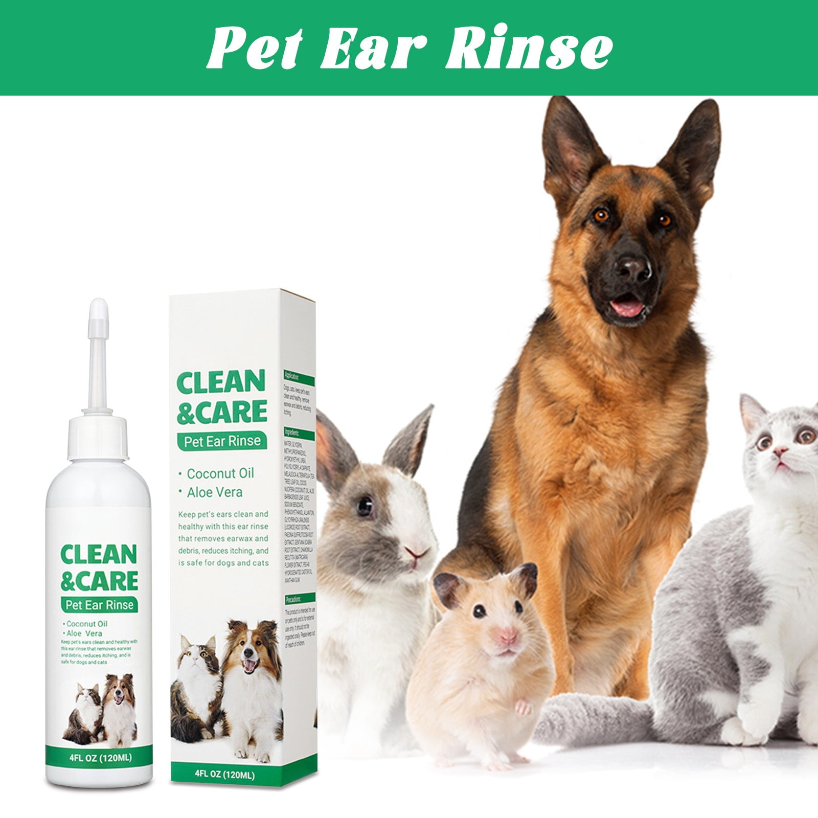 YZWEI Dog Ear Cleaning Solution,Ear Cleaning Solution for Dogs,Pet Ear ...