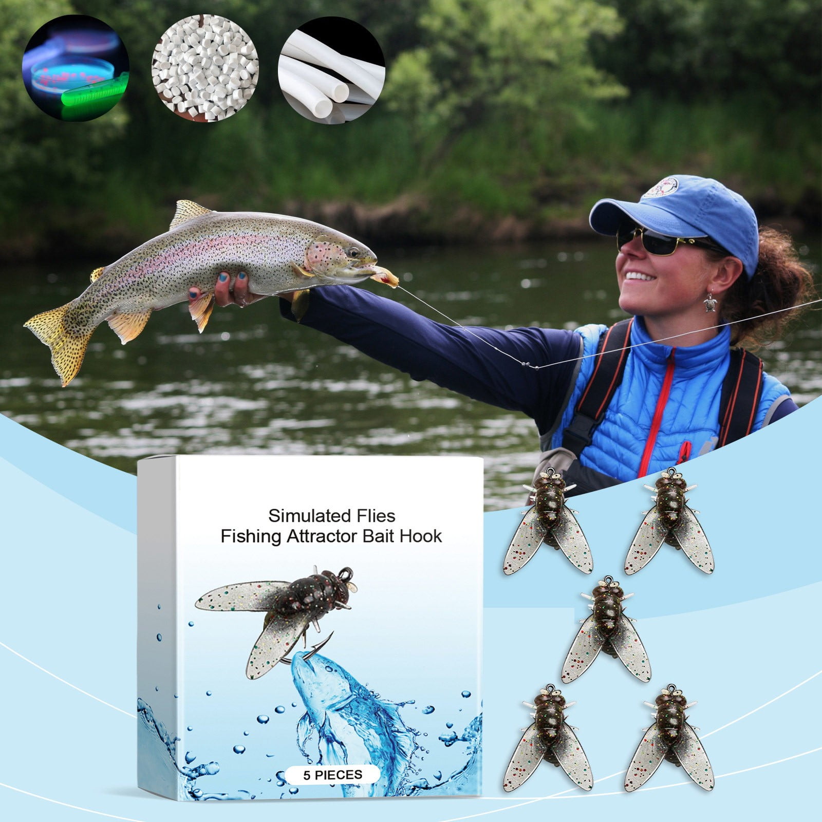 YZWEI Fly Fishing, Fishing Flies, Trout Flies for Fly Fishing ...