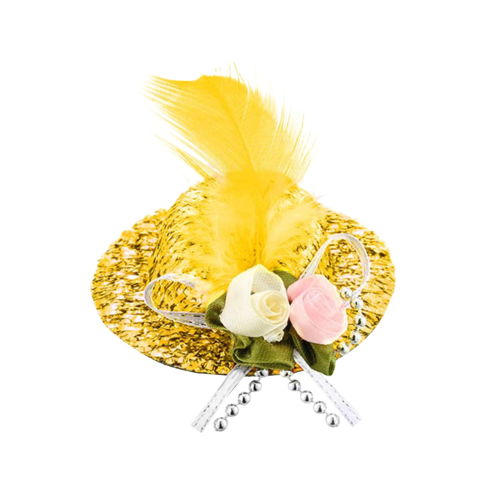 YZWEI Funny Chicken Hat for Hens, Feather Top Hat Costume Accessory for ...