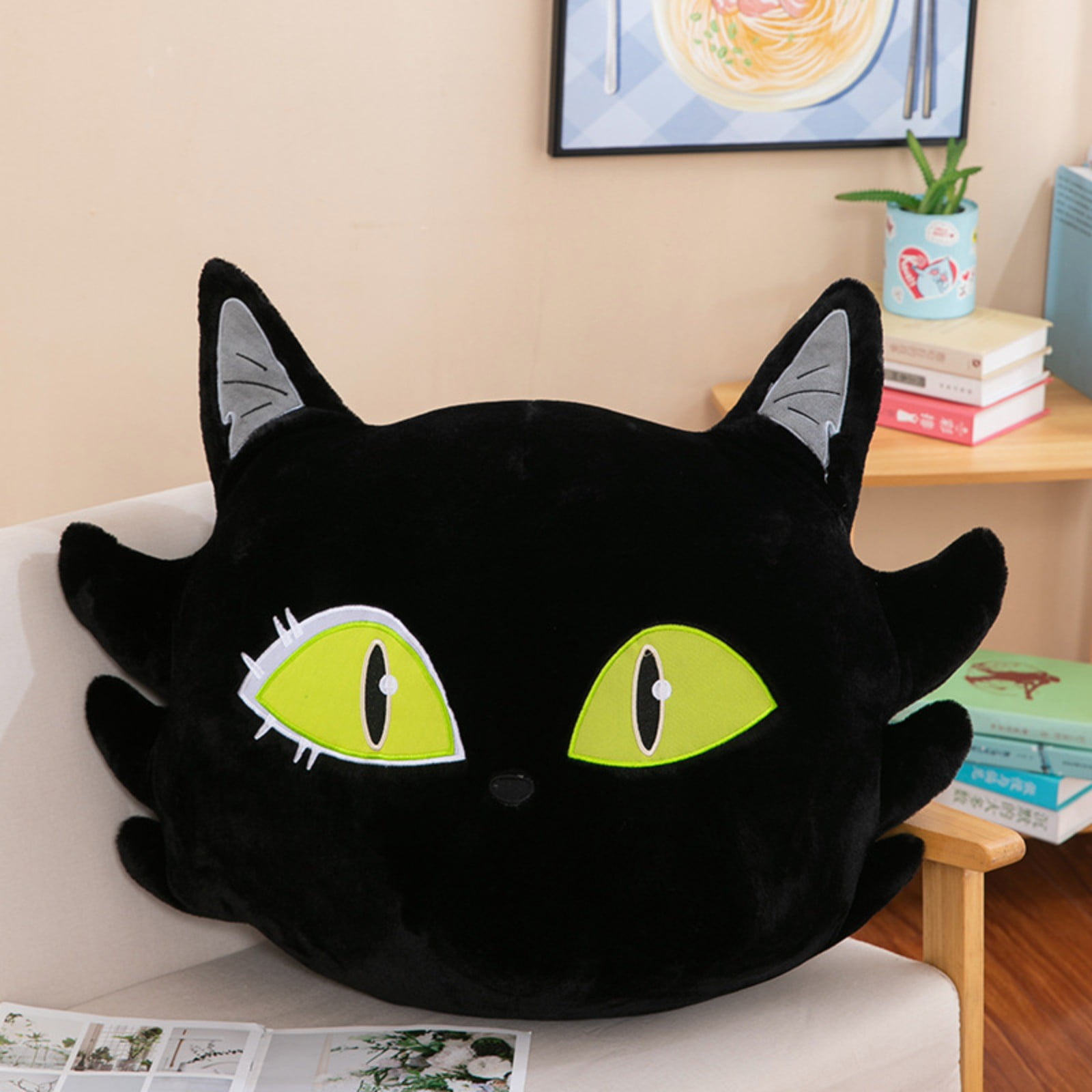 YZWEI Lingmao Ya Mi Plush Toys, Cartoon Merchandise, Cute Cat Throw ...