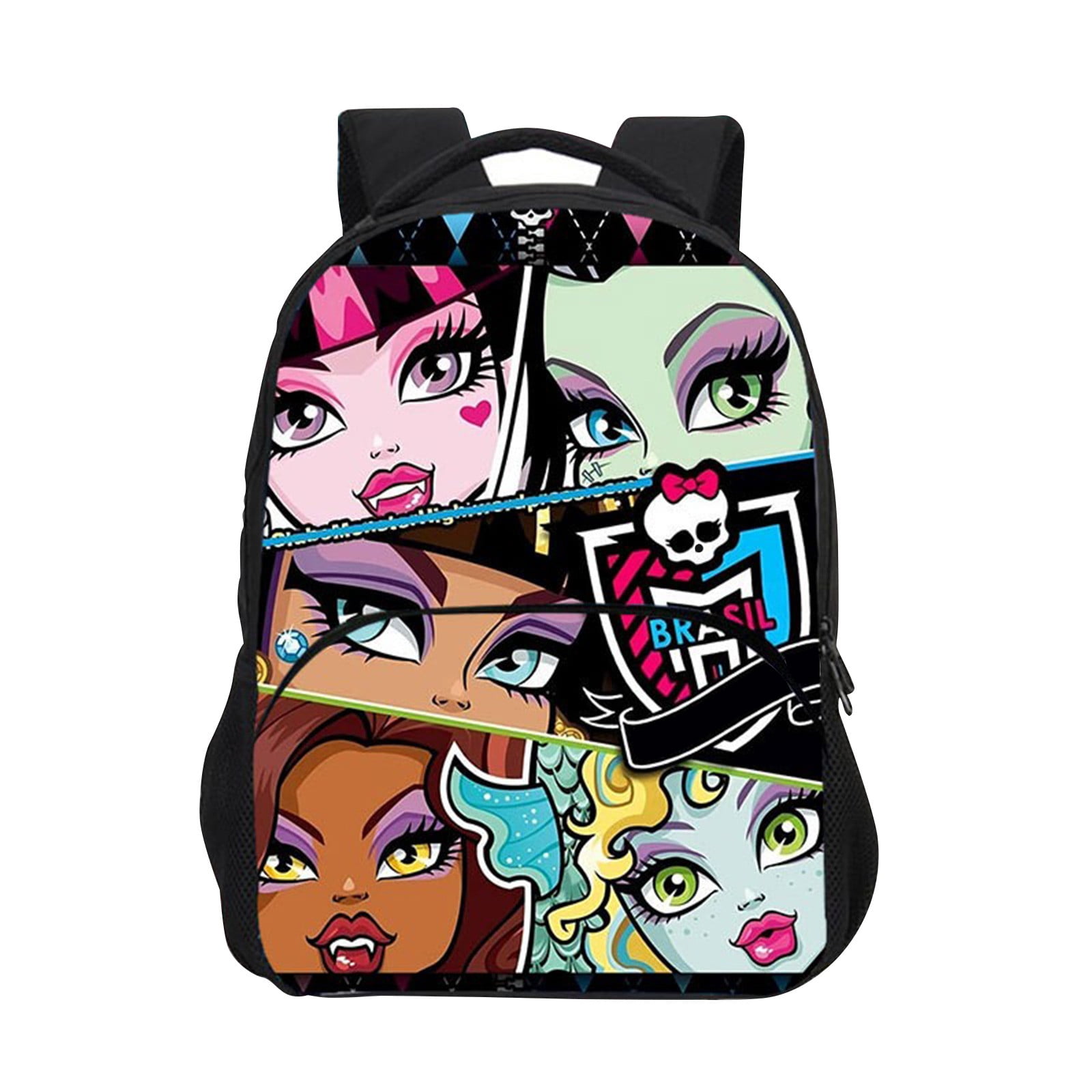 YZWEI Monster High Backpack with Front Pocket Features Yelps Design for ...