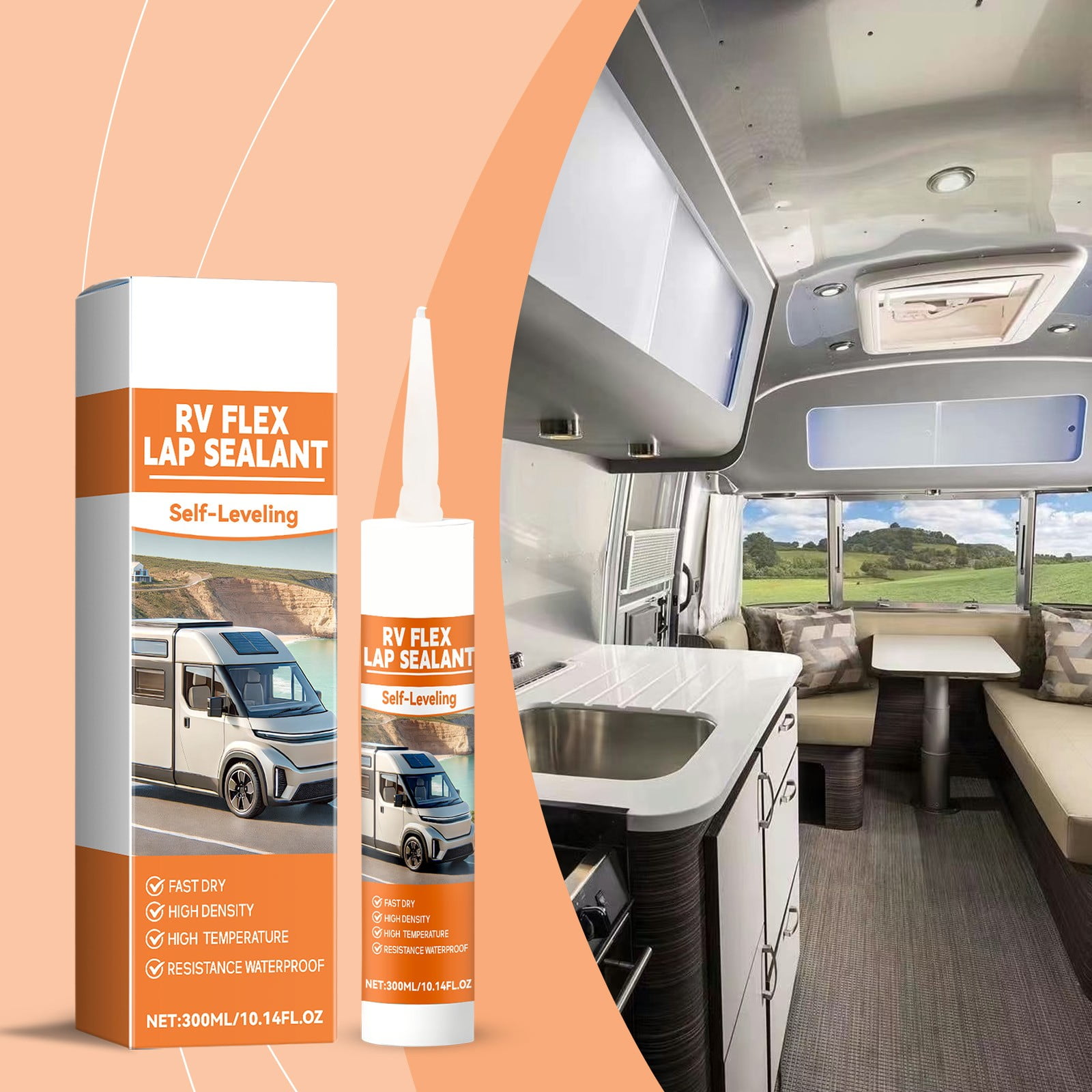 YZWEI Rv Sealant, Self Leveling Rv Roof Sealant, Rv Camper Roof Sealant, Lap Sealant for Rv ...
