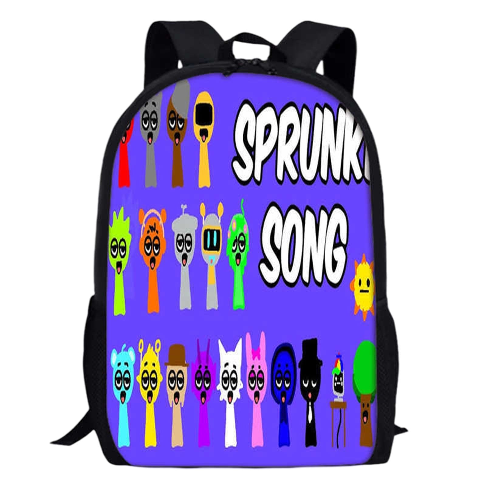 YZWEI Sprunki Plush Backpack for Student 3D Printed Rhythm Game Theme ...