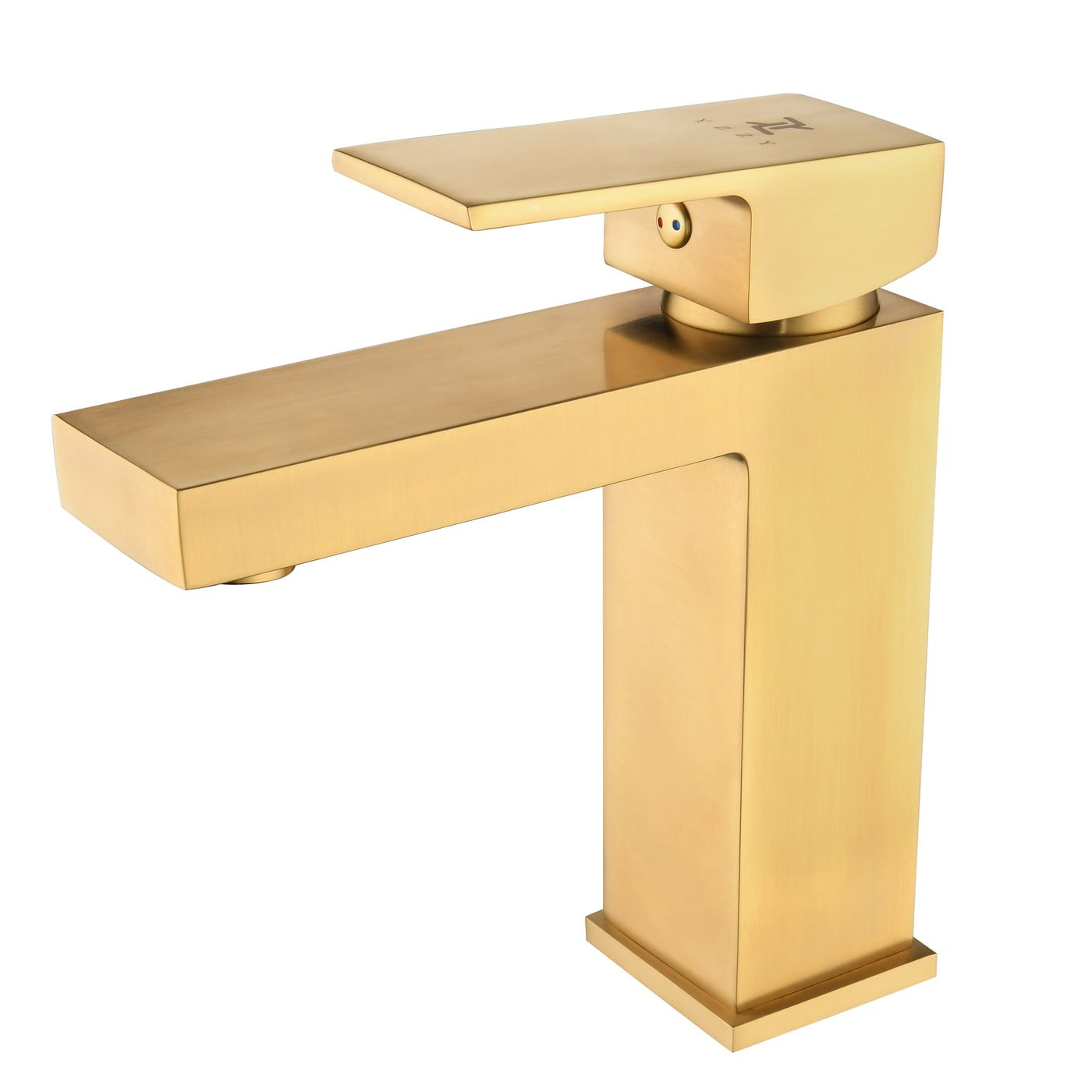 YZZY Single Hole Bathroom Faucet Modern Brushed Gold Lavatory Vanity ...
