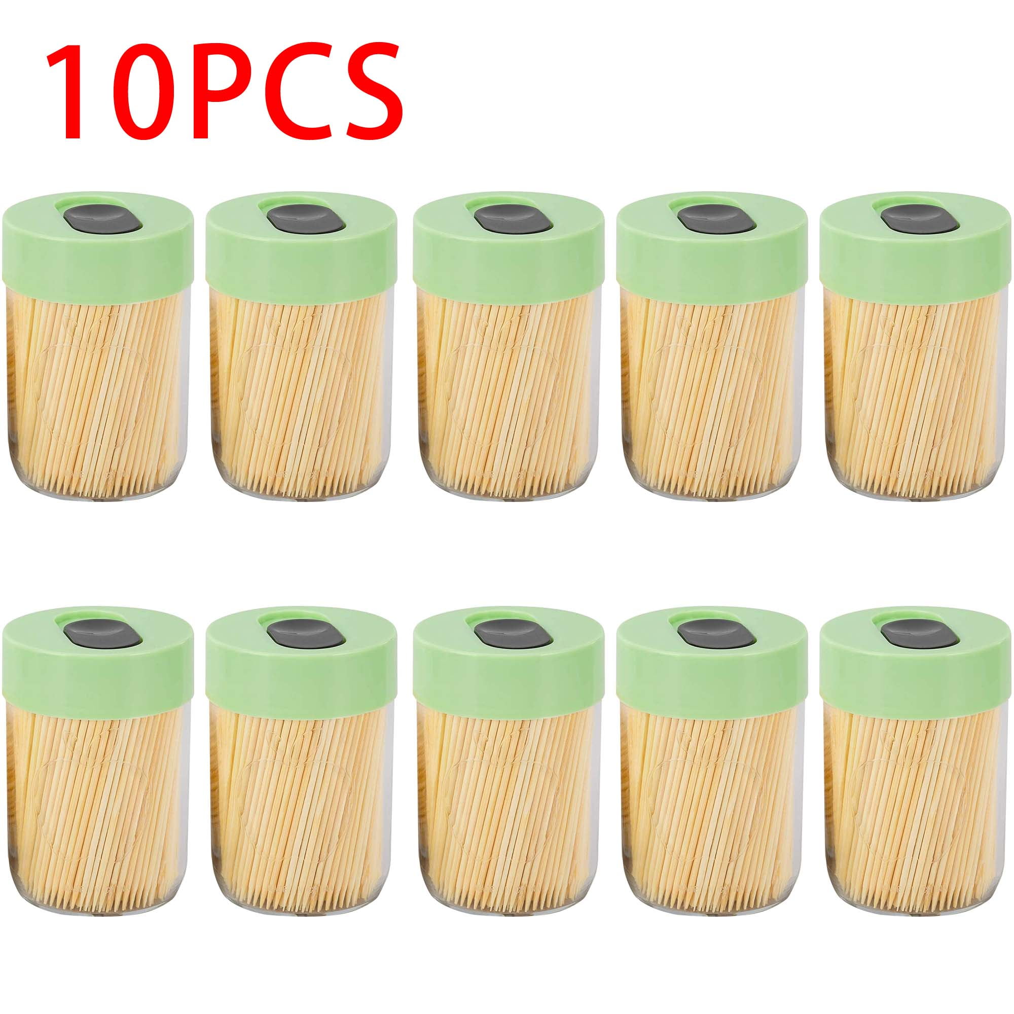 YZhouD 10PCS Sturdy Safe Toothpick Holder with 400Natural Wood ...