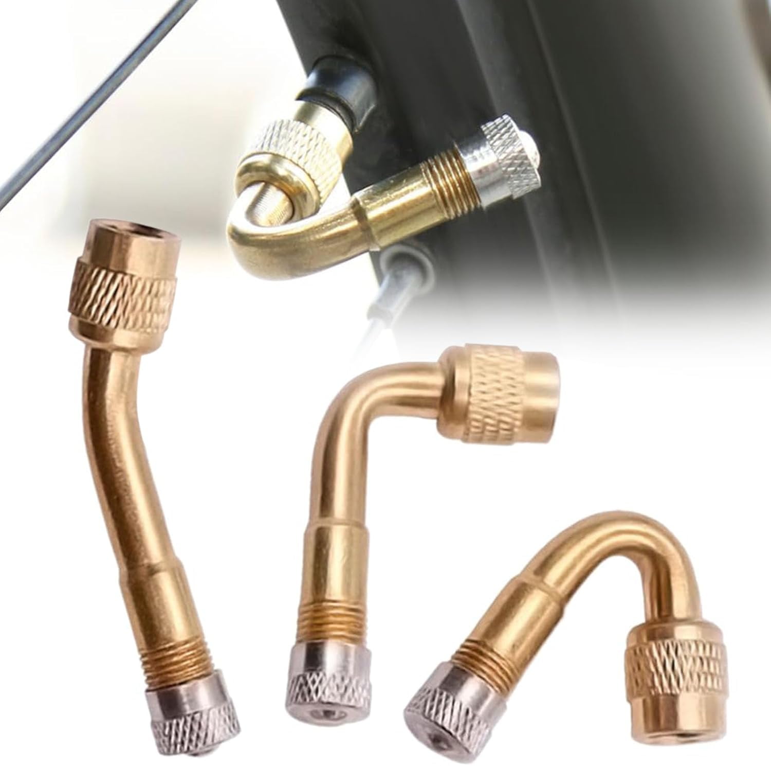 YZhouD Tire Valve Extension, Multi-Function Pure Brass Inflatable ...