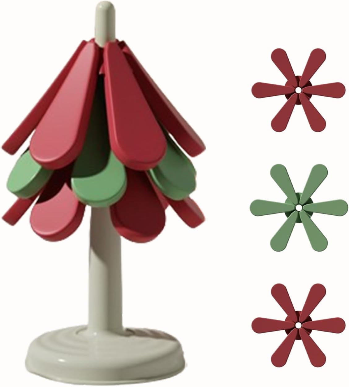 YZhouD Wooden Trivets for Hot Dishes, Tree Coasters Set of 4, Tree ...