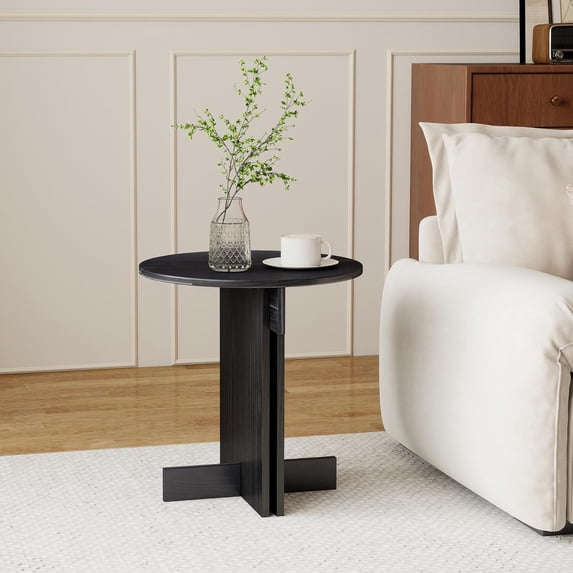 Ya-Home Round Coffee Tables Side Table, Modern Accent Wooden Drink ...