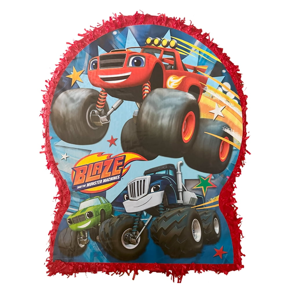 "Large Ya Otta Blaze Pull String Pinata, Monster Trucks Party Supply 21 ...