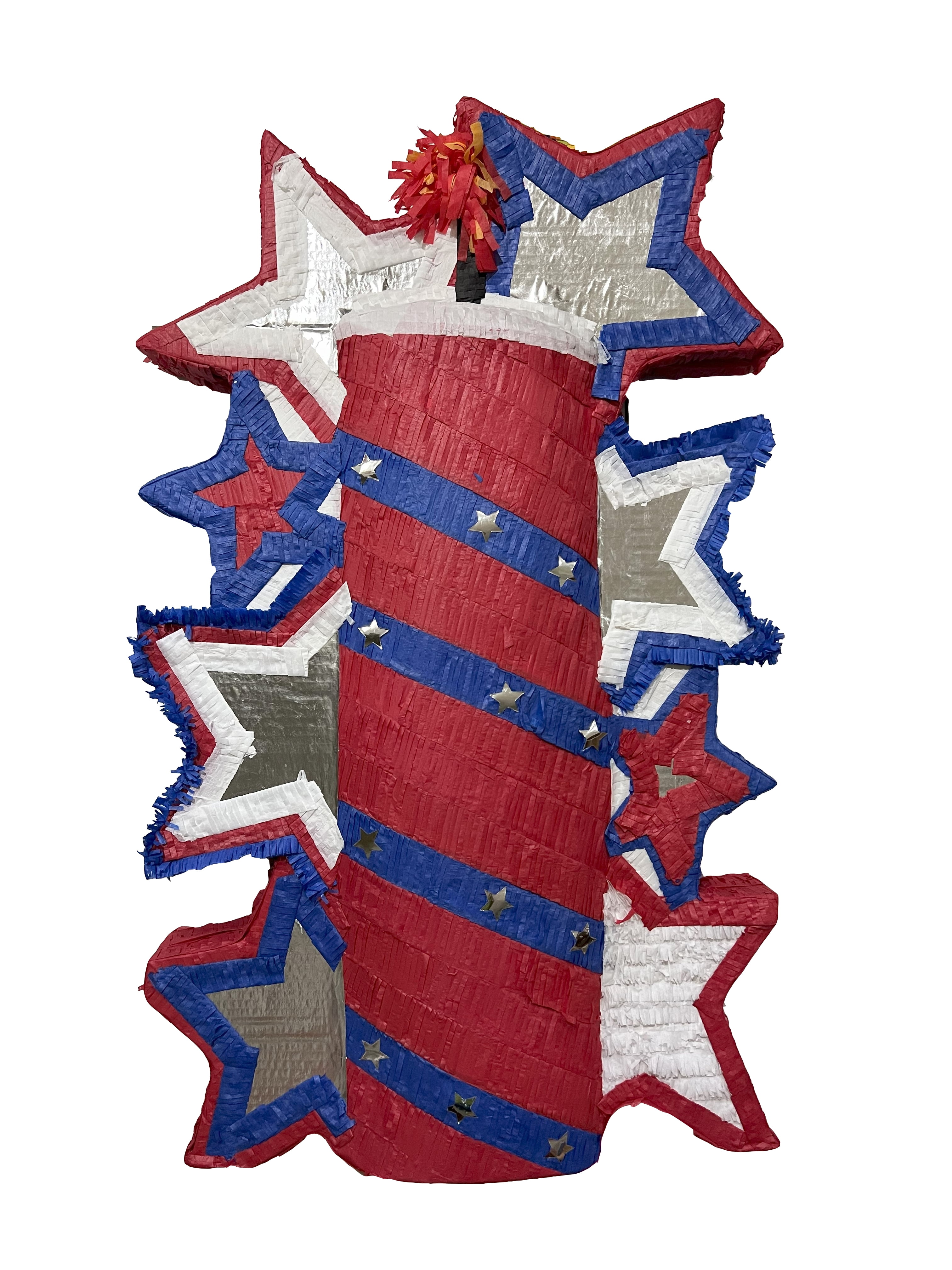 Ya Otta Giant Patriotic Firecracker Pinata Party Supply (36.25"L x 22"W ...