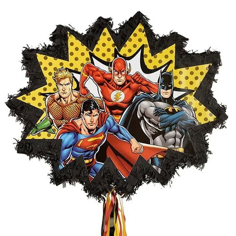 Ya Otta Justice League Superhero Pinata, Pull String Party Supply, 21.5 ...