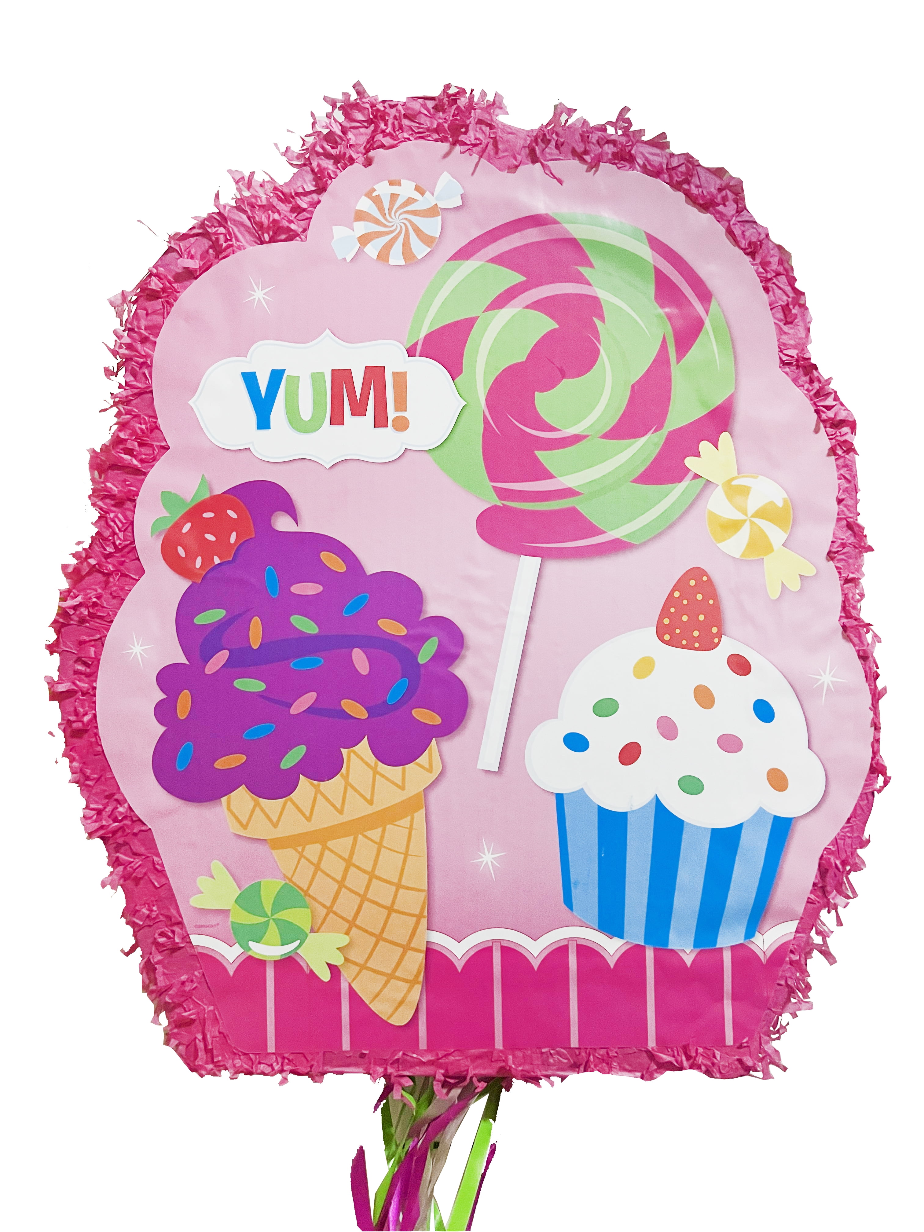 Ya Otta Sweet Shop Outline Pinata Pull String Party (21.5" L x 18" W x ...