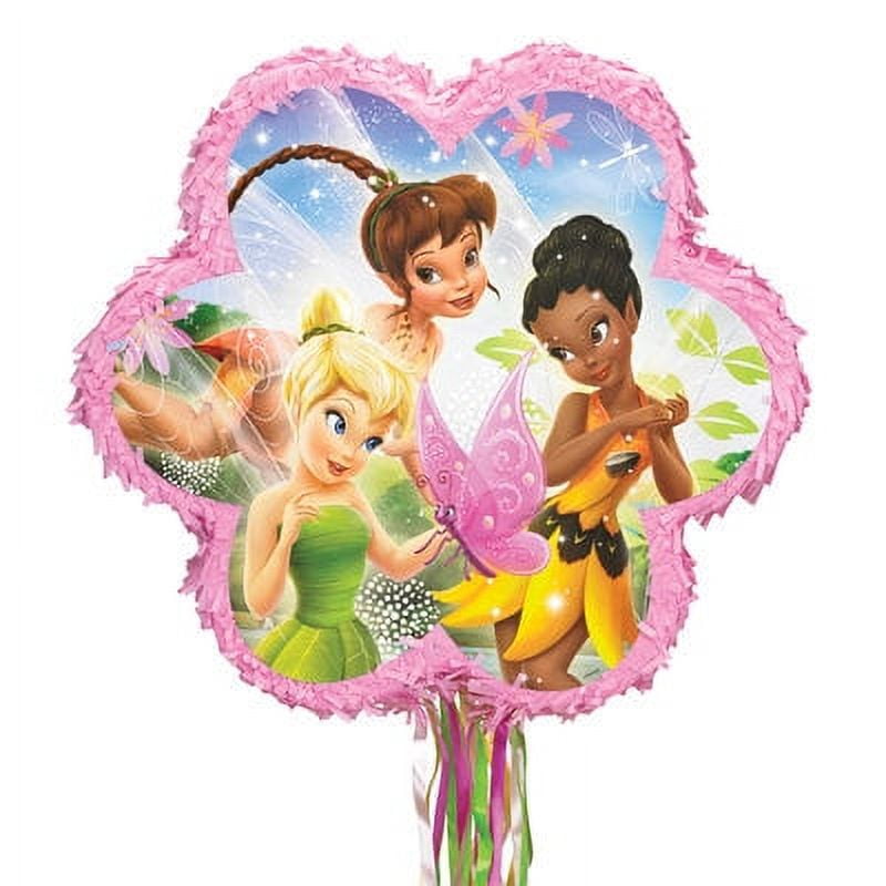 Ya Otta Tinkerbell and Friends Fairy Piñata, Pull String, Party Supplies, 18.25" L x 18.25" W x ...