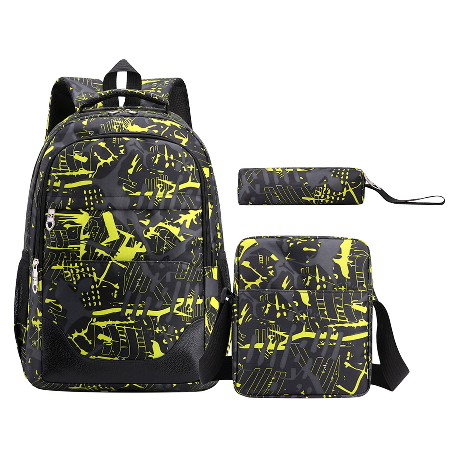 YaChu Backpack High School Backpack Three Sets Of Leisure Large ...