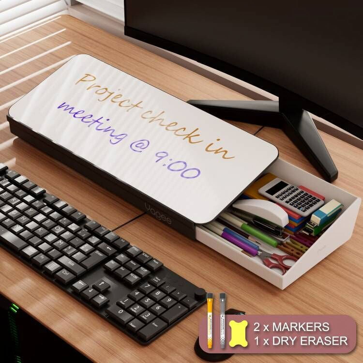 YaGee Split Design Double-Sided Whiteboard with 2 Dry-Erase Markers ...