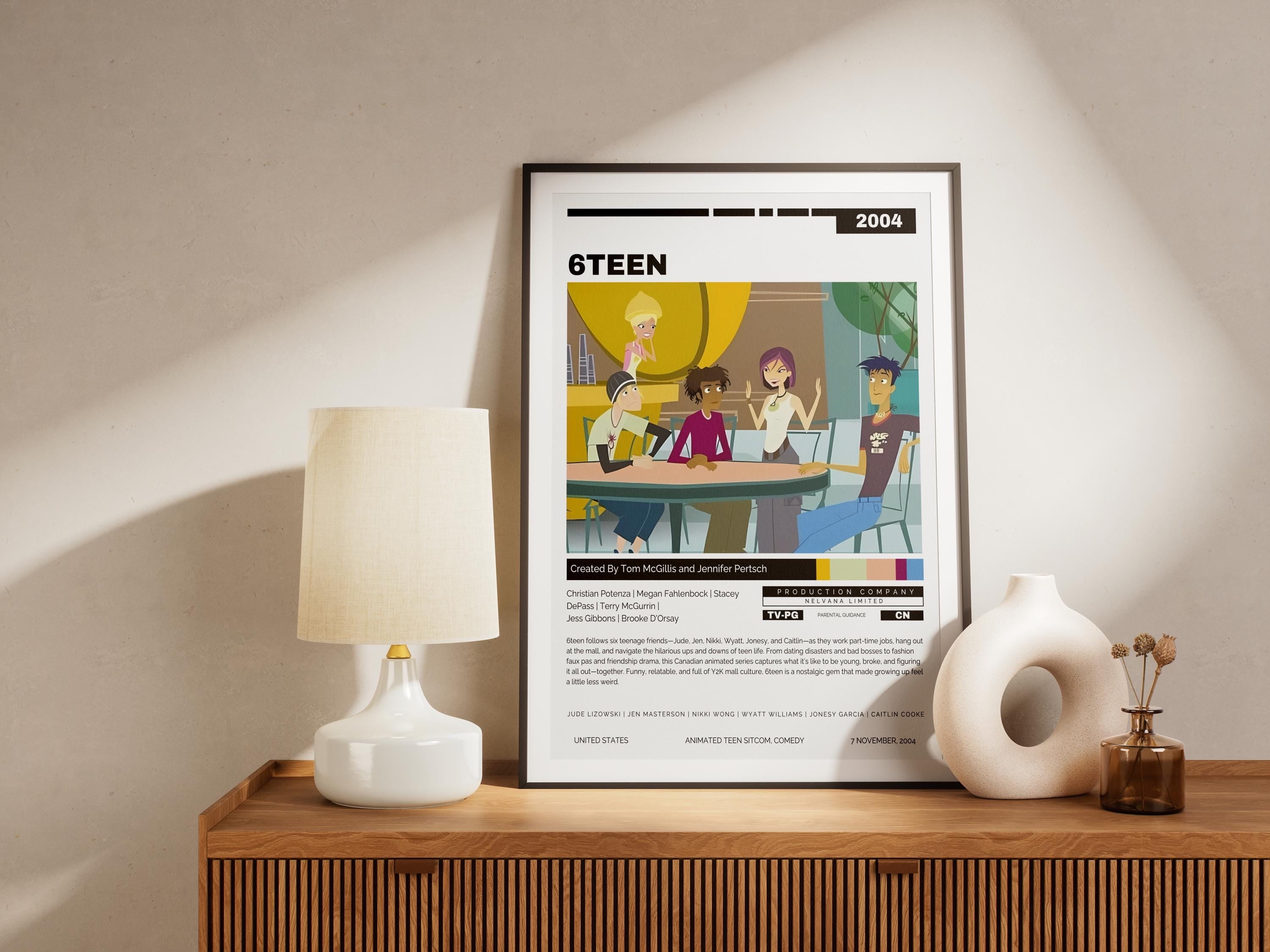 YaHaku 6teen (2004) TV Poster | 2000s Cartoon Wall Art | Animated TV ...