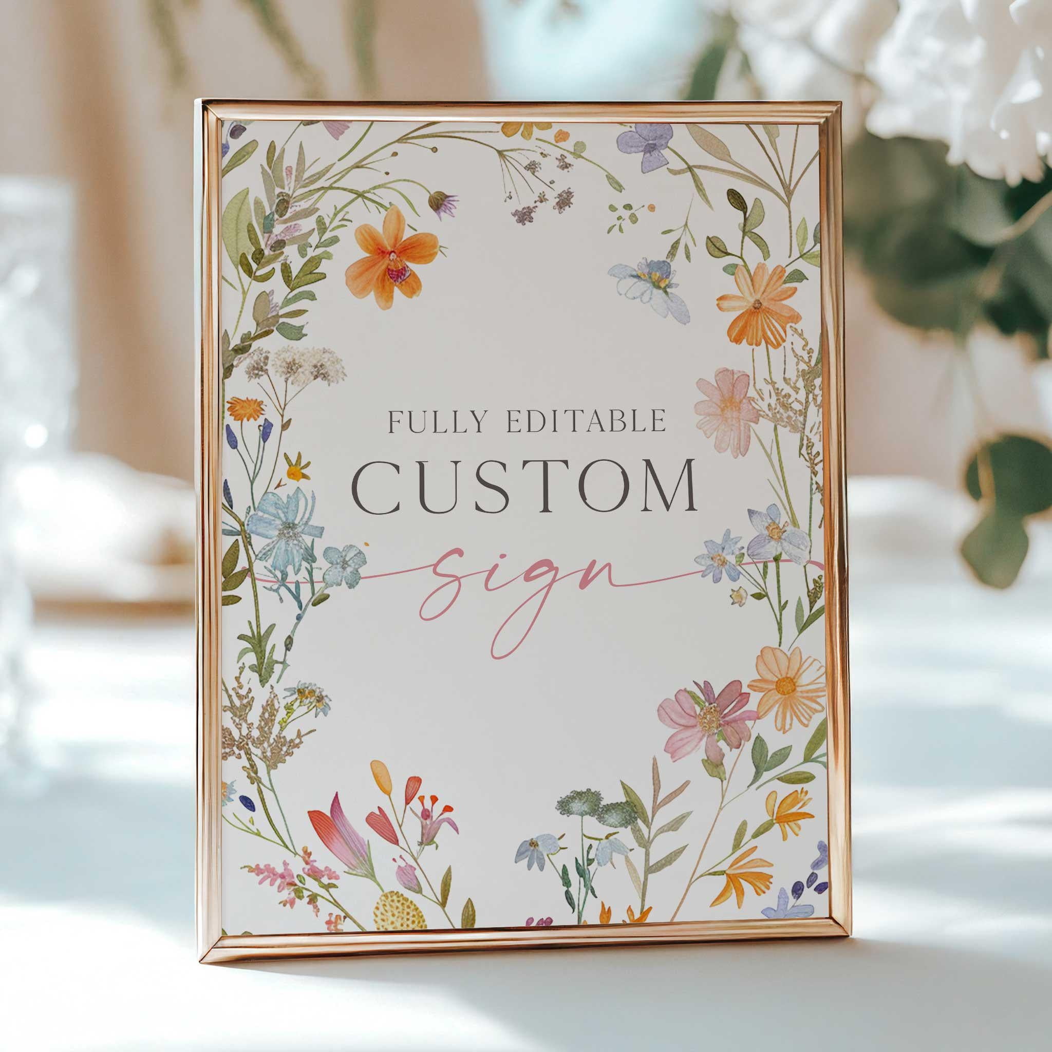YaHaku A Little Wildflower Custom Sign Template, Little Wildflower ...