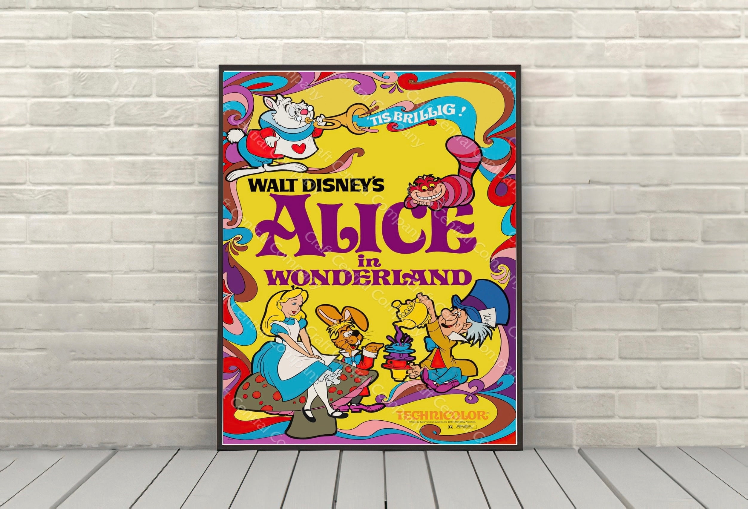 YaHaku Alice in Wonderland Poster Vintage Disney Movie Poster Classic ...