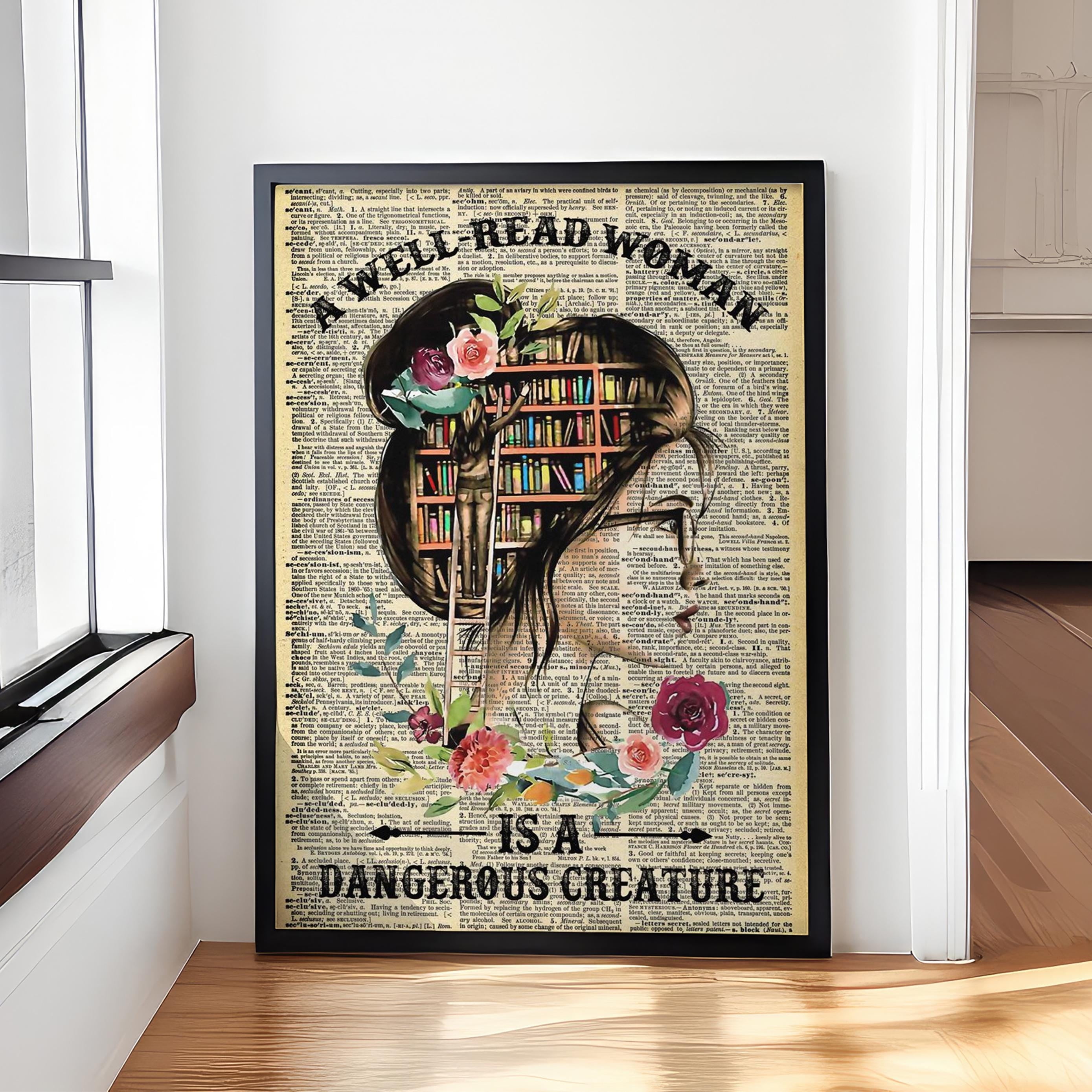YaHaku Book Lovers Wormbook A Well Read Woman Is A Dangerous Creature ...