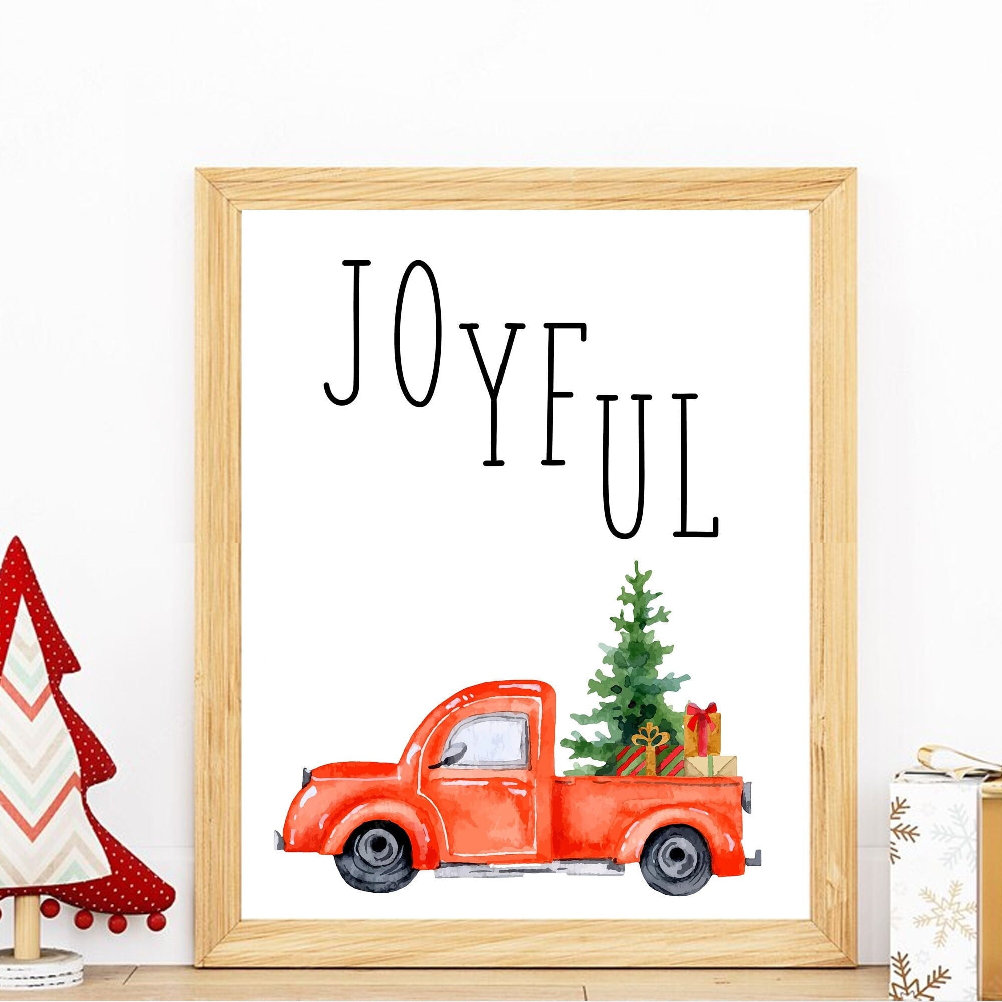 YaHaku Christmas Wall Art, Christmas, Winter Poster, Holiday Home Decor ...