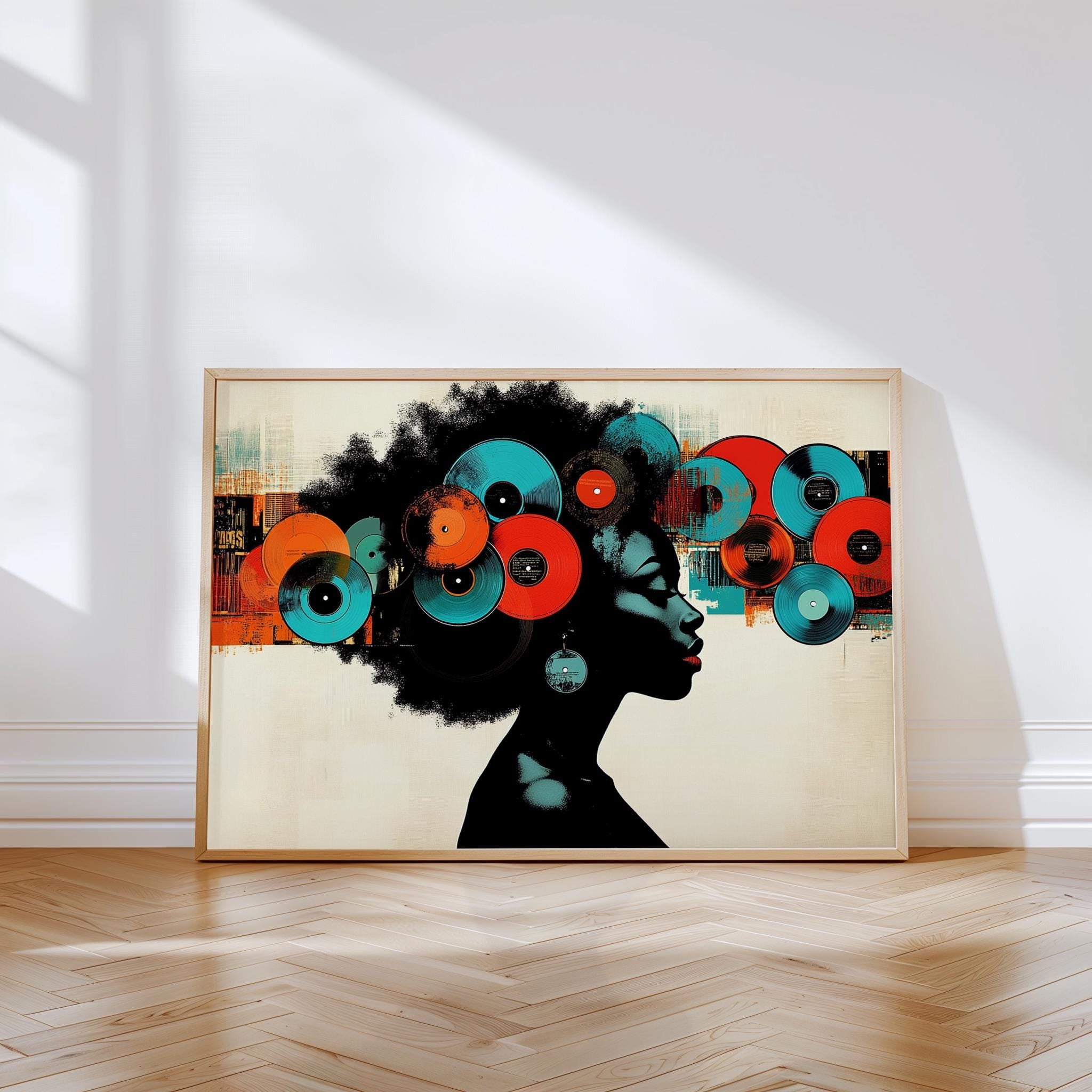 YaHaku Collage Modern Colorful Wall Decor Retro Soul Music 80s 90s ...